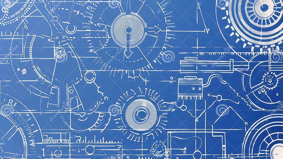 Abstract Picture of Technical Blueprints in Abstract Innovation. Stock ...