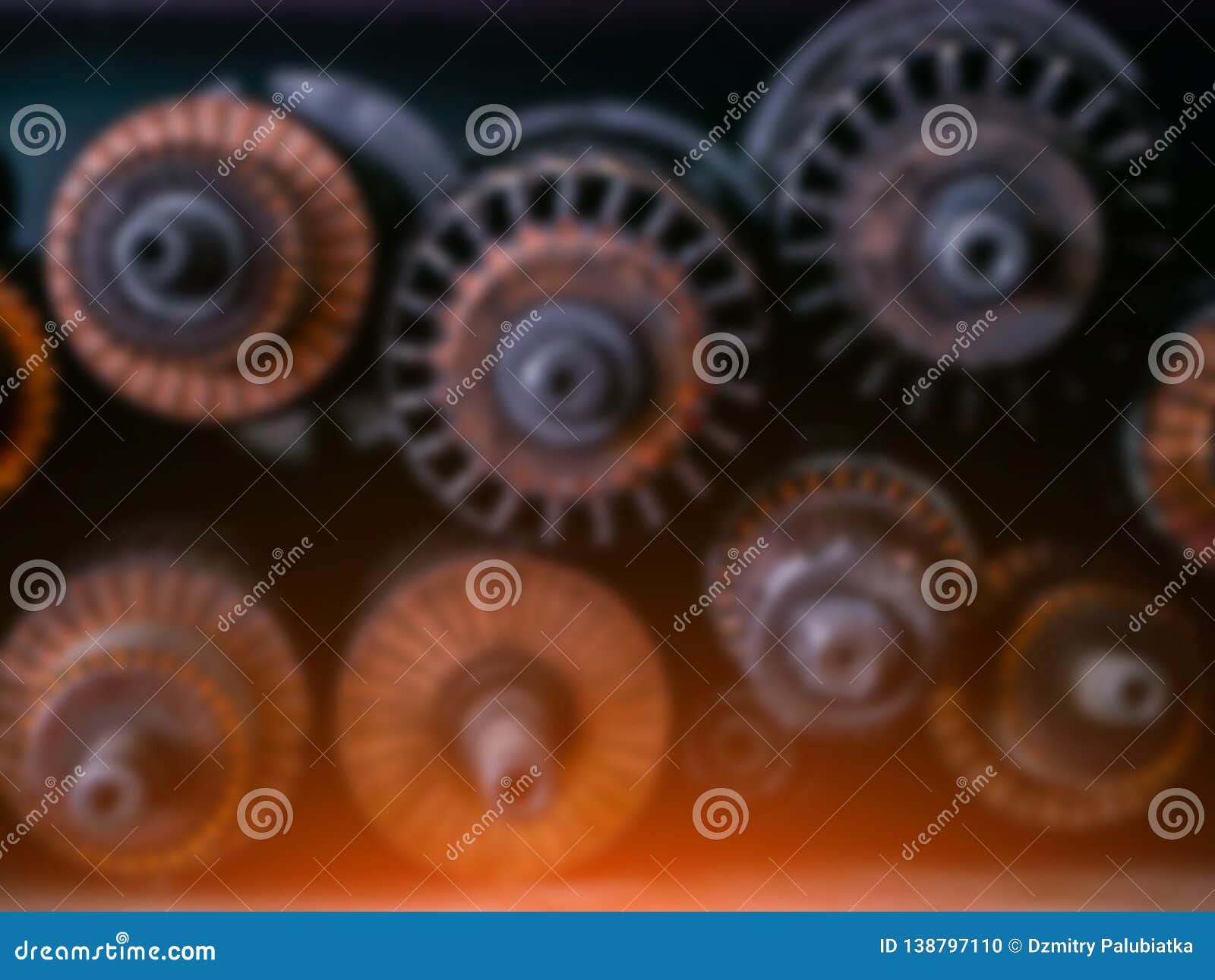 Technical Blurred Background. Generator Gears and Windings Stock Photo ...