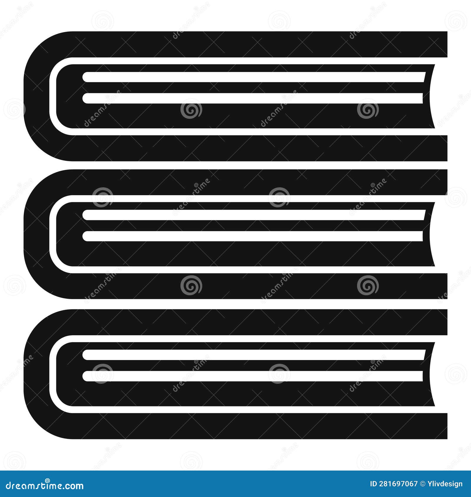 Technical Book Stack Icon Simple Vector. Data Support Stock ...