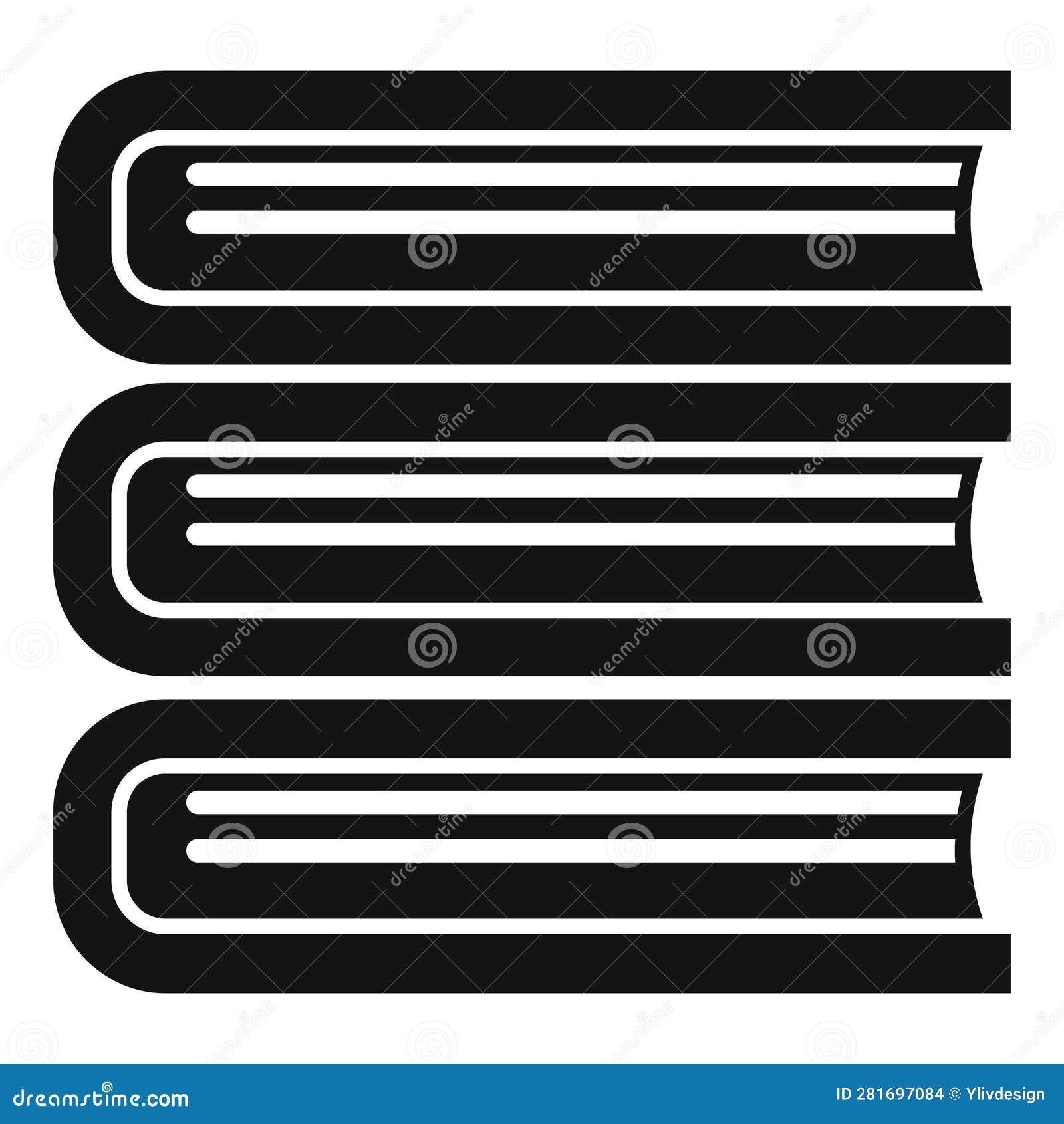 Technical Book Stack Icon Simple Vector. Data Support Stock Vector ...