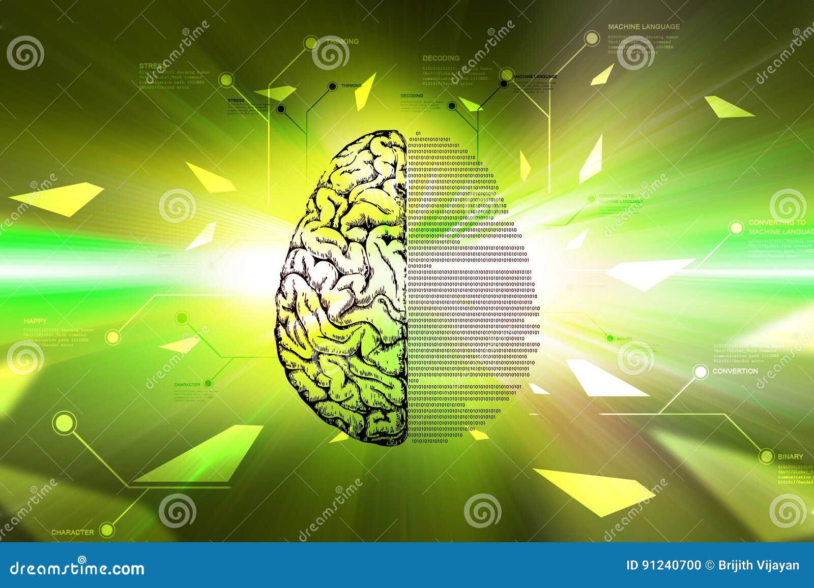 Technical Brain. Half Of The Brain As An Electrical Board Royalty-Free ...