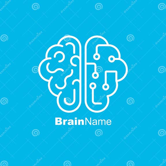 Technical Brain. Half of the Brain As an Electrical Board Stock ...