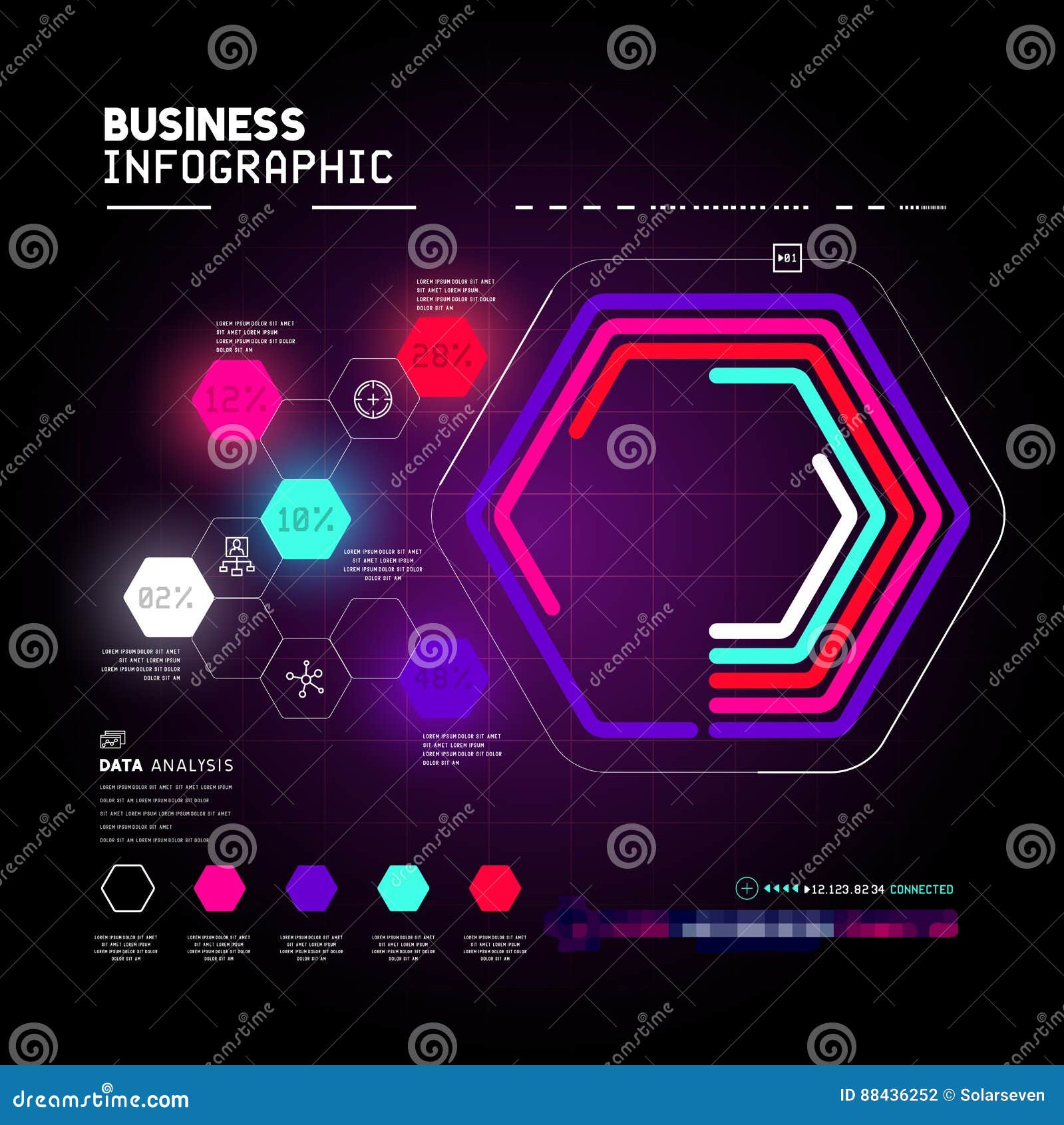 Technical business graph stock vector. Illustration of element - 88436252