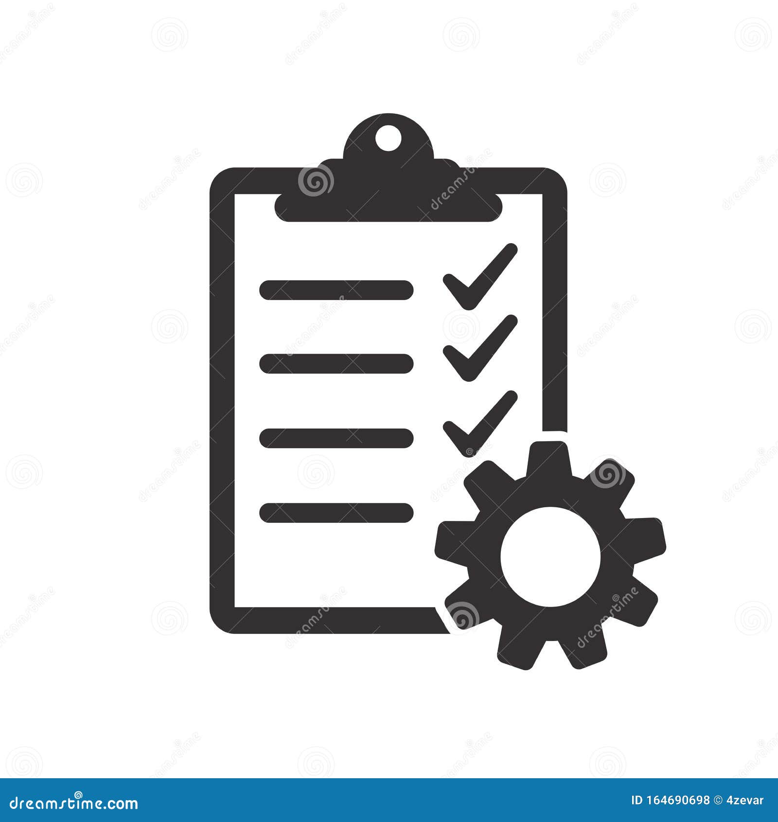 Technical Check List Vector Icon. Checklist Clipboard Illustration Sign ...