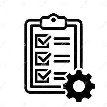 Technical Check List Vector Icon. Checklist Clipboard Illustration Sign ...