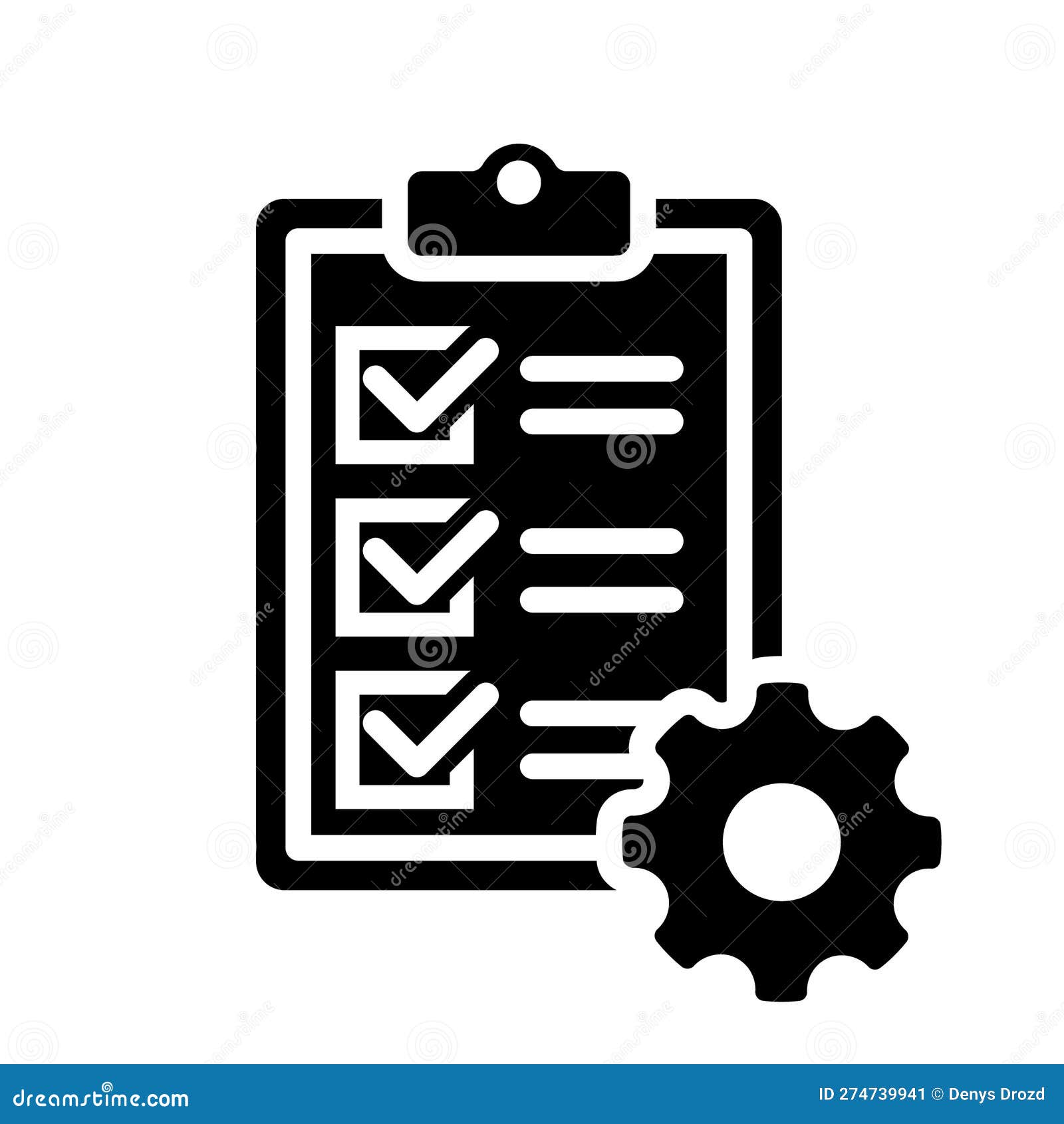 Technical Check List Vector Icon. Checklist Clipboard Illustration Sign ...