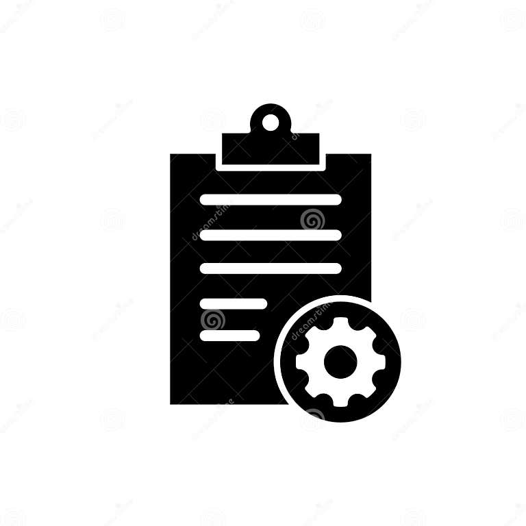 Technical Check List Vector Icon. Checklist Clipboard Illustration Sign ...