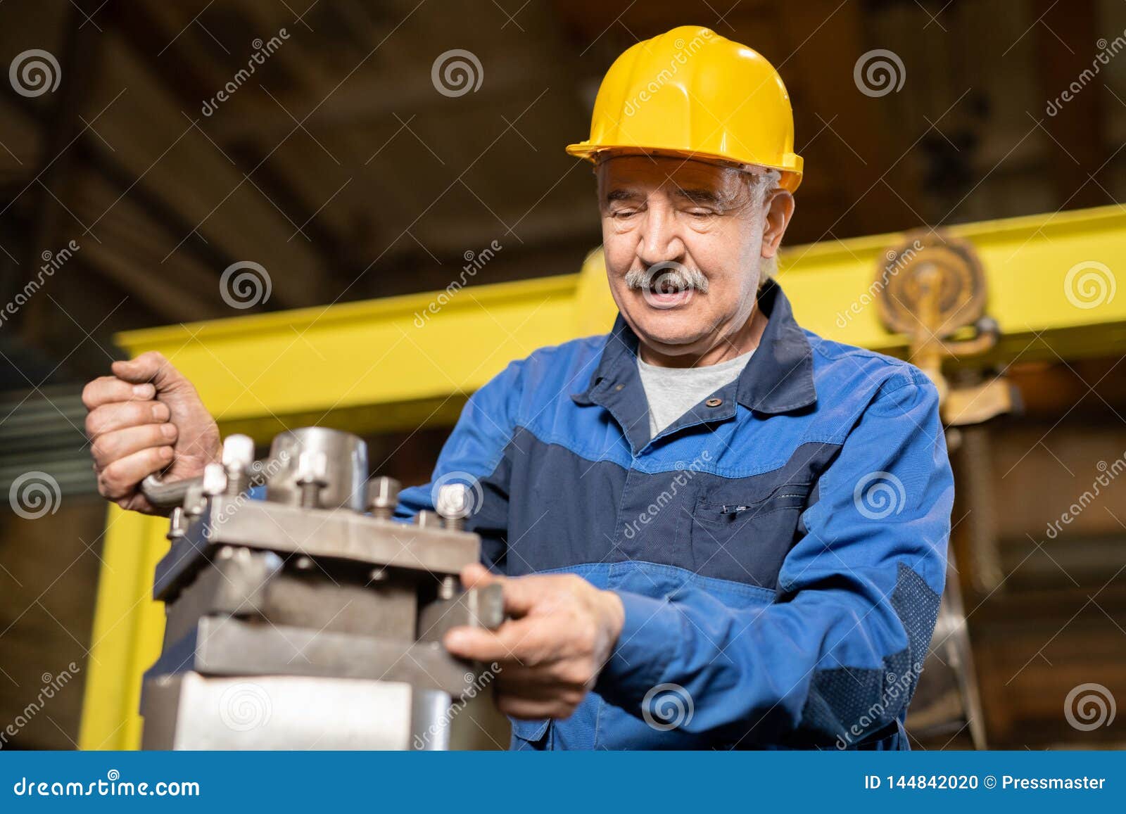 Technical check-up stock photo. Image of machinery, helmet - 144842020