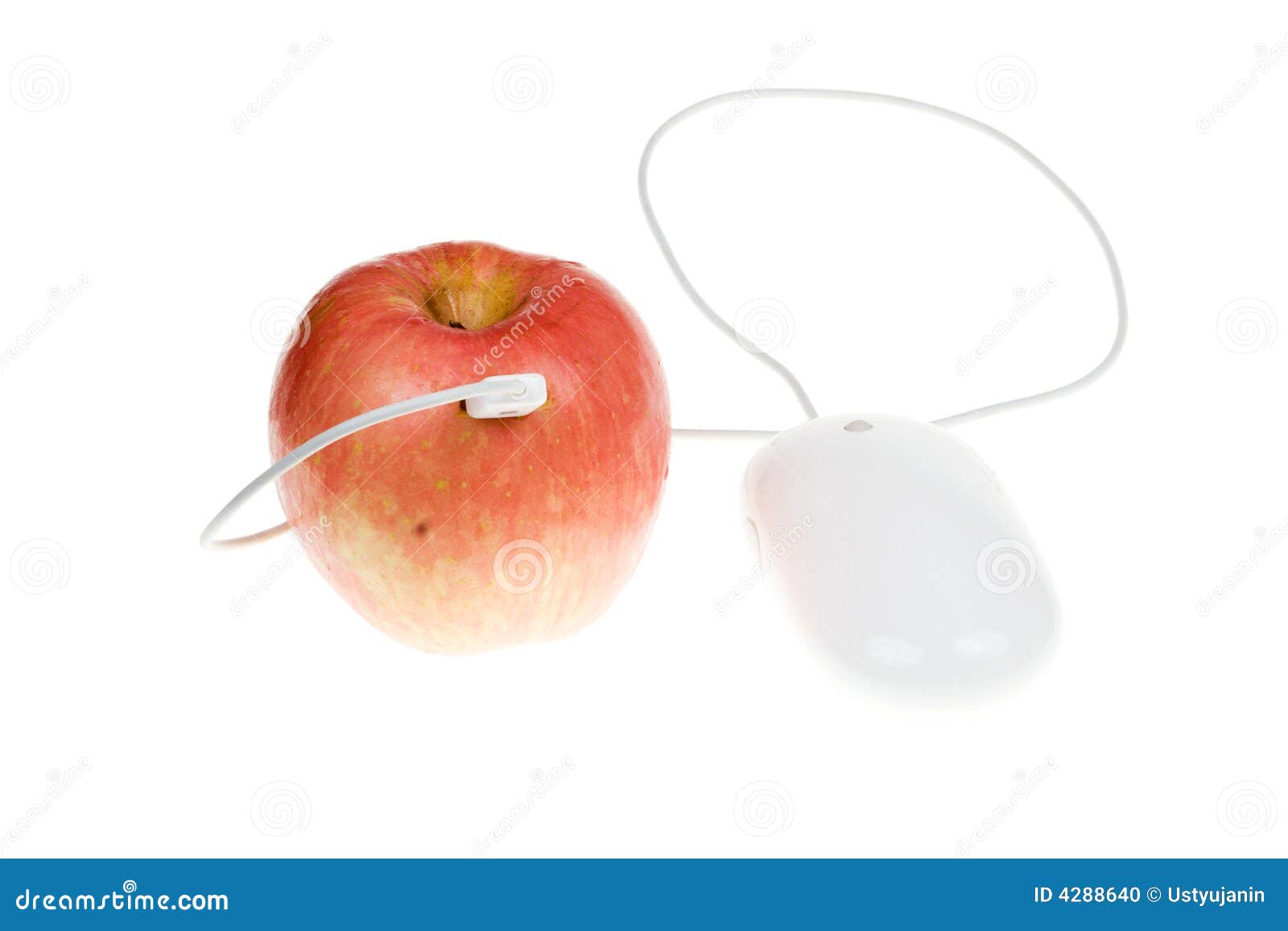 Technical Concept : Apple with the Computer Mouse Stock Photo - Image ...