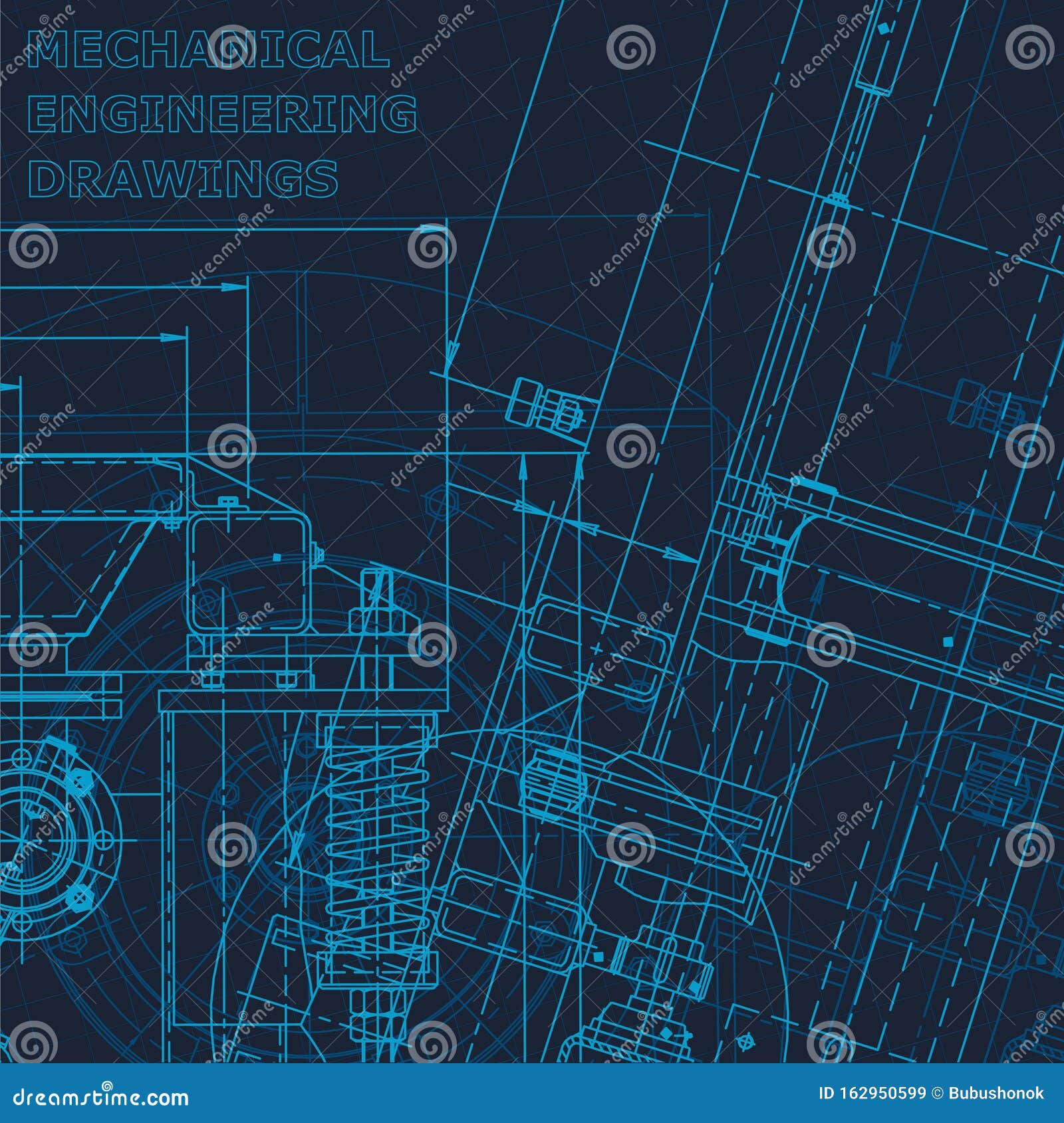 Technical Cyberspace, Corporate Identity. Blueprint. Vector Engineering Illustration Stock ...