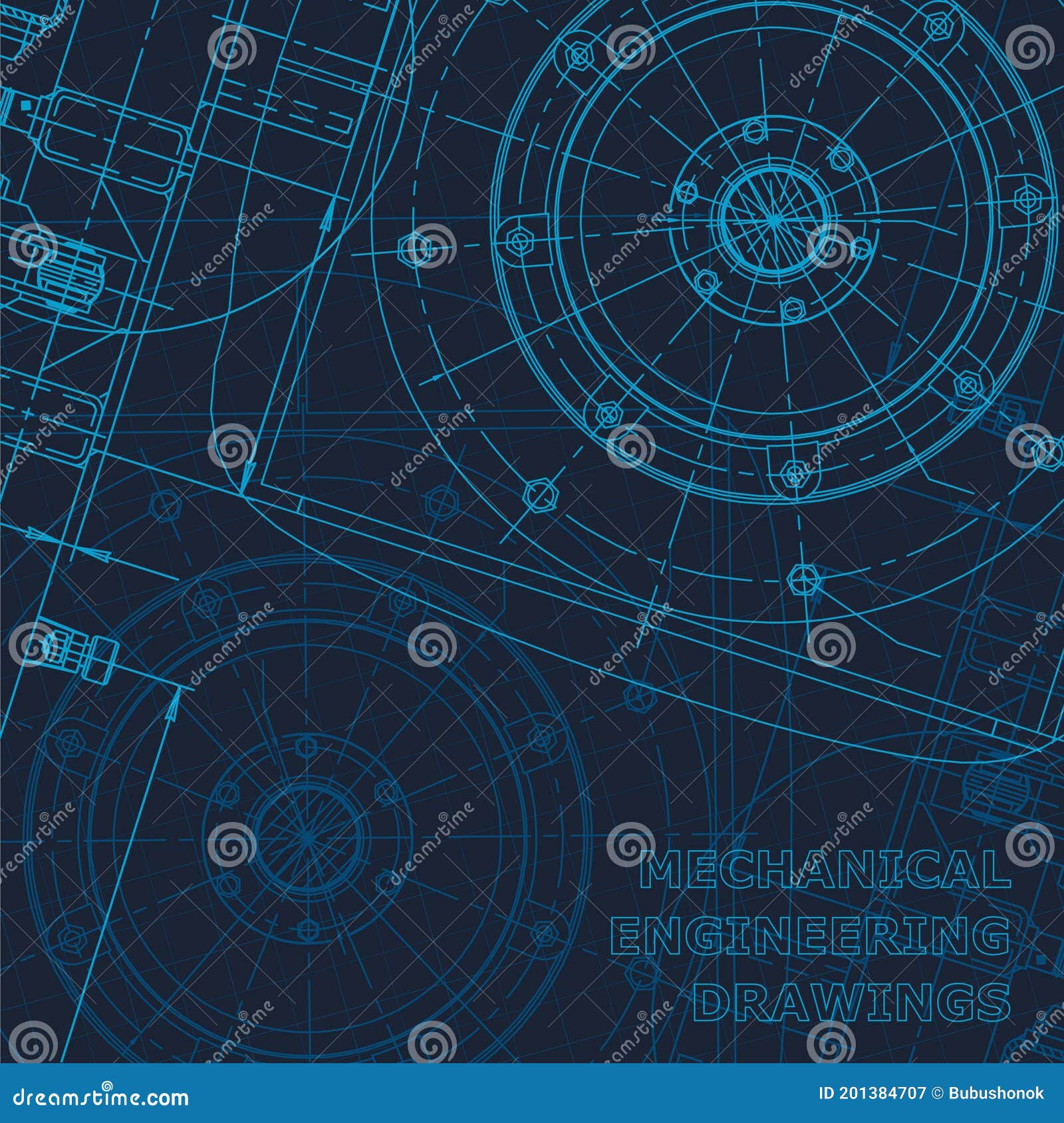 Technical Cyberspace, Corporate Identity. Blueprint. Vector Engineering ...