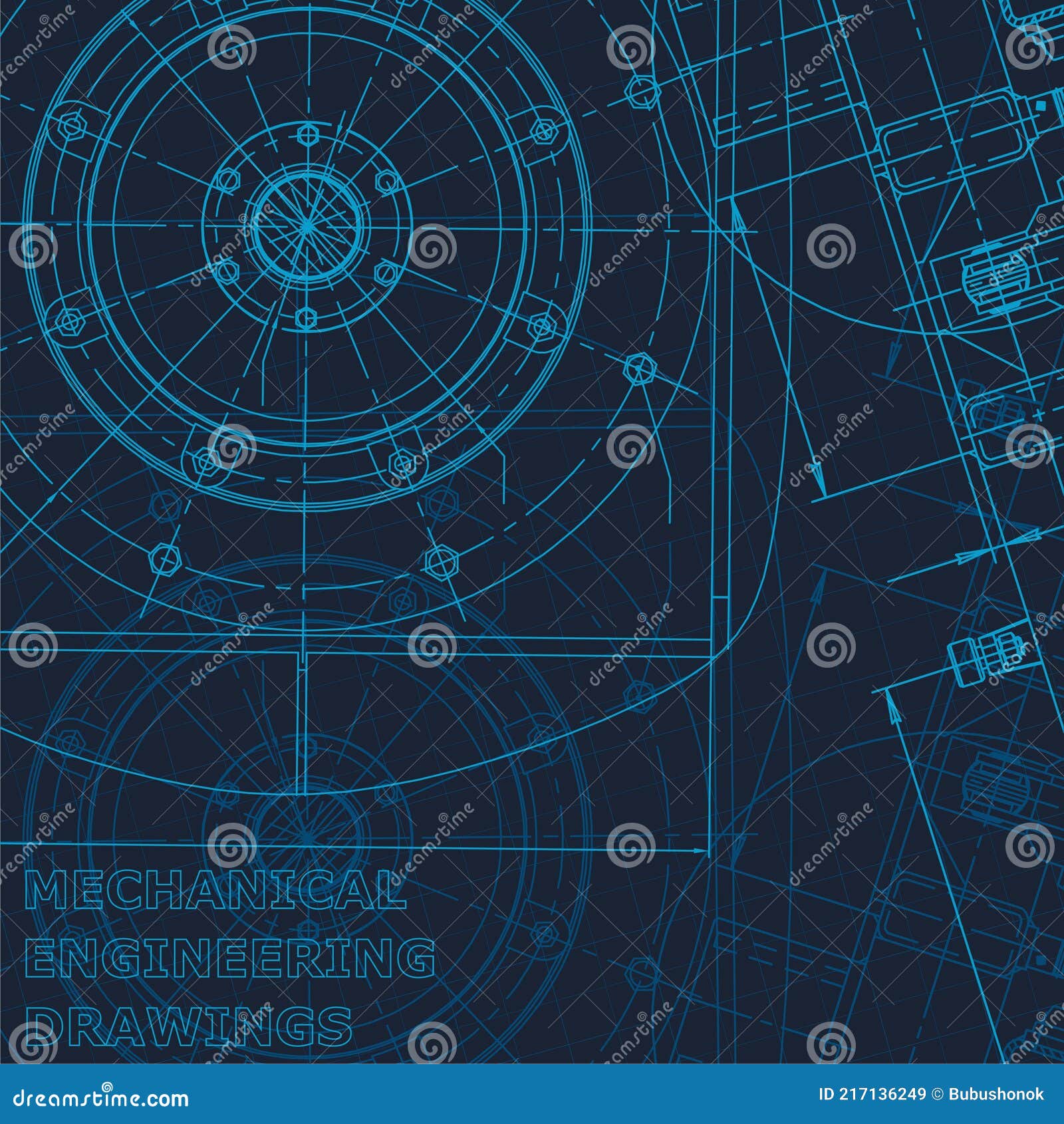 Technical Cyberspace, Corporate Identity. Blueprint. Vector Engineering ...