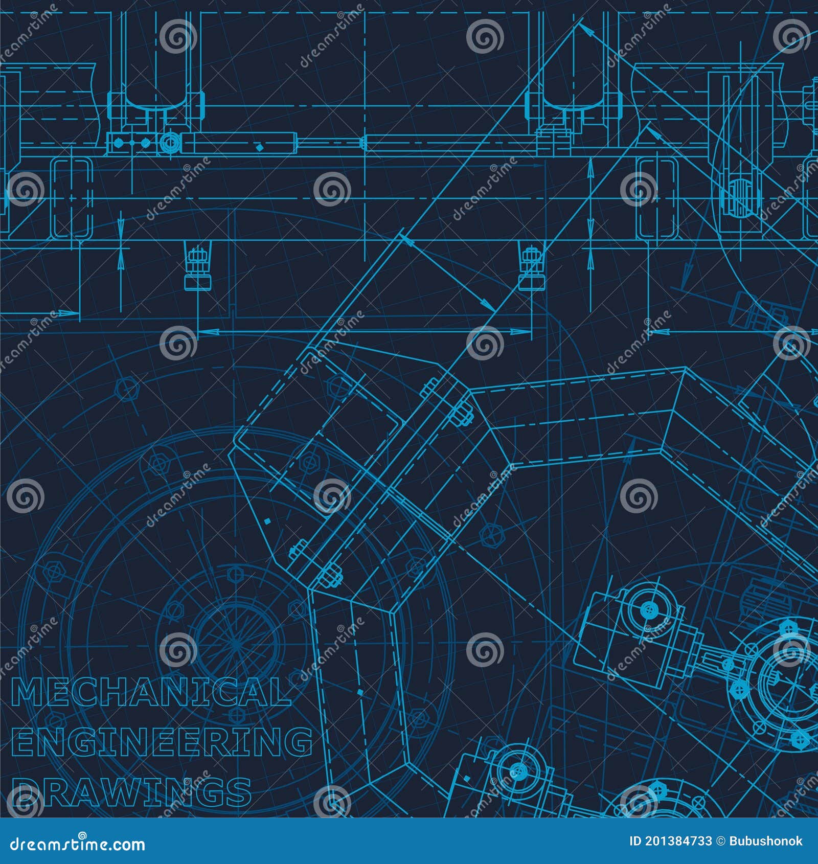 Technical Cyberspace, Corporate Identity. Blueprint. Vector Engineering ...