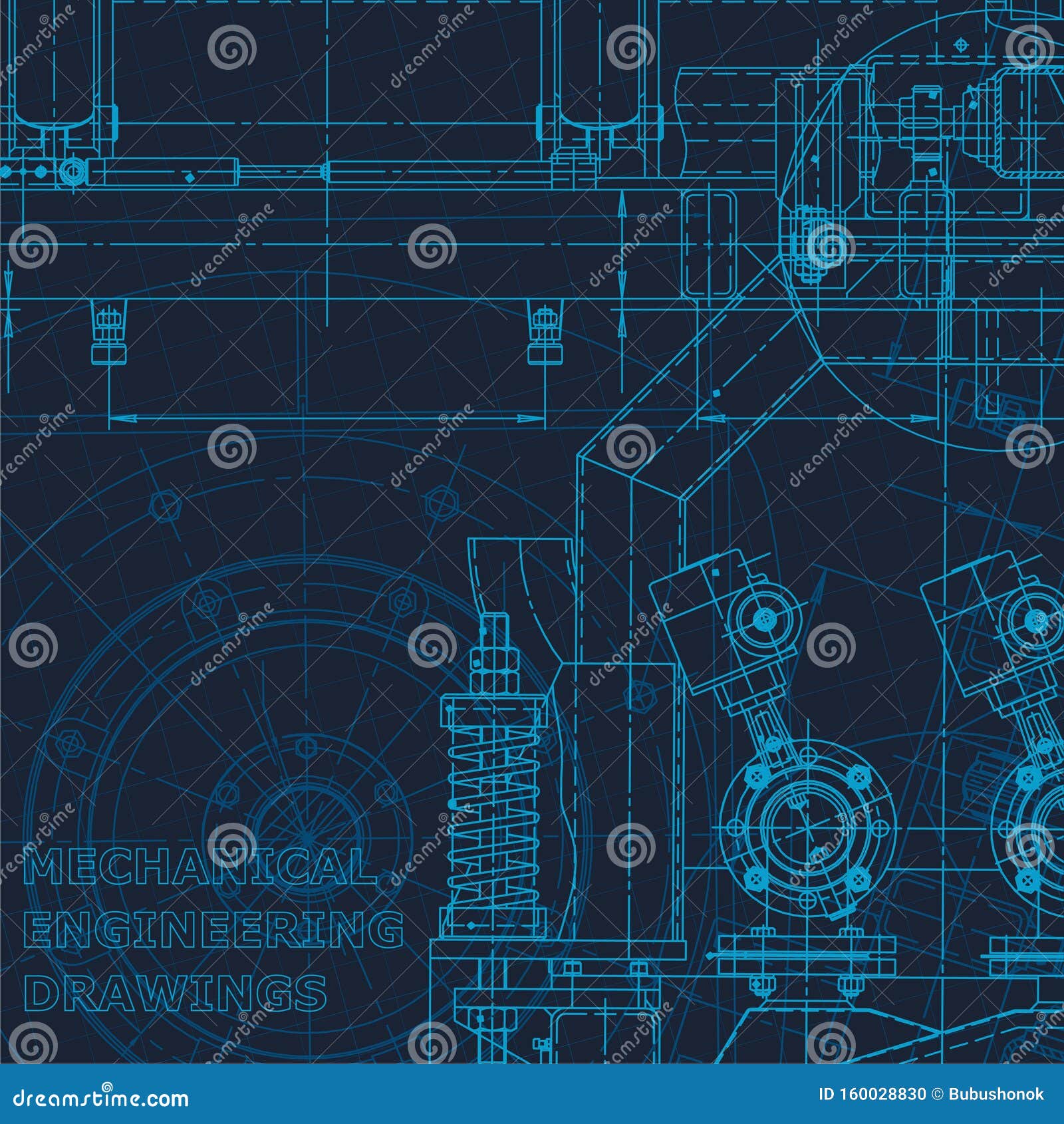 Technical Cyberspace, Corporate Identity. Blueprint. Vector Engineering Illustration Stock ...