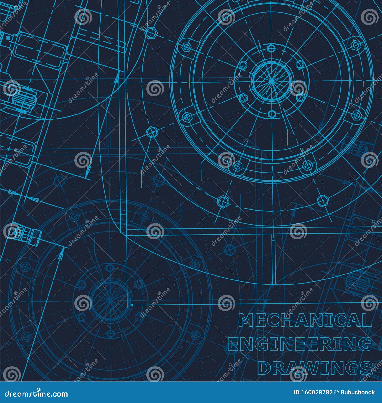 Technical Cyberspace, Corporate Identity. Blueprint. Vector Engineering ...