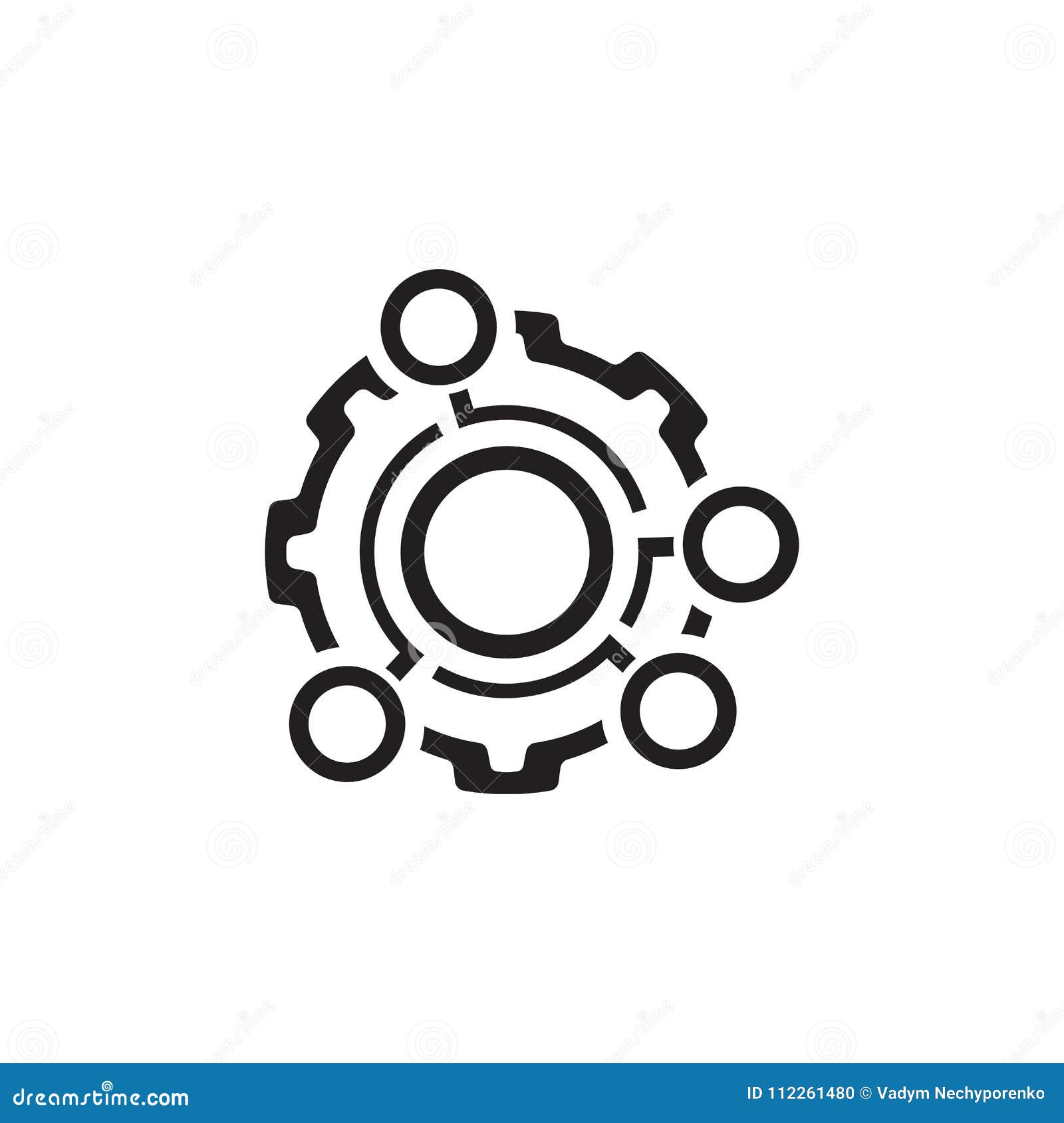 Technical Data Icon. Gear and Option Dots. Engineering Symbol Stock ...