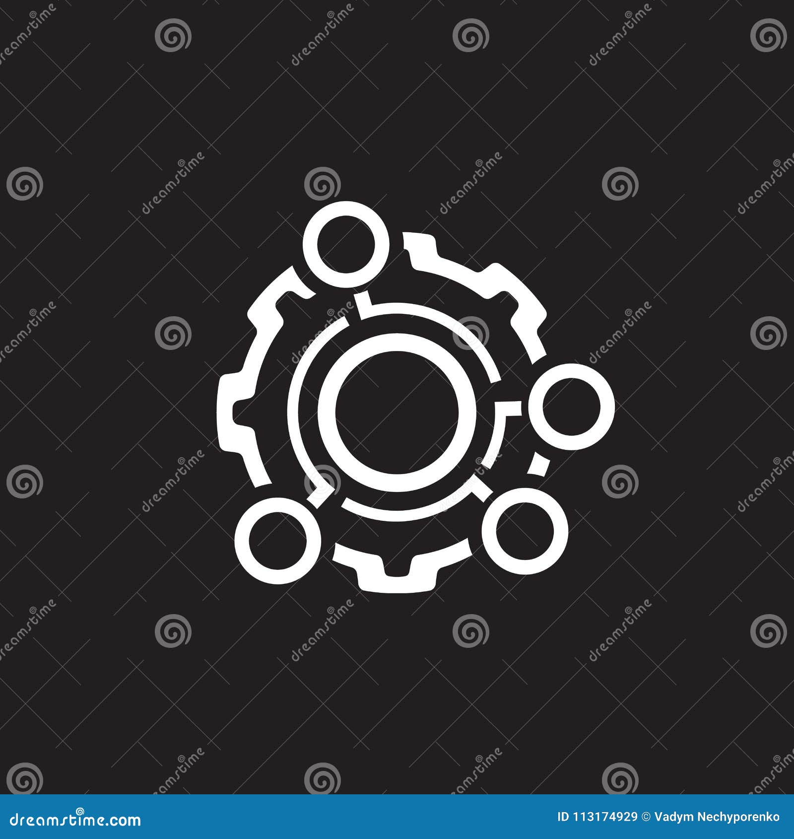 Technical Data Icon. Gear and Option Dots. Engineering Symbol Stock ...