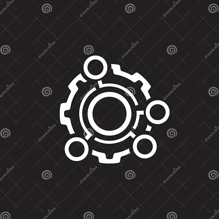 Technical Data Icon. Gear and Option Dots. Engineering Symbol Stock ...
