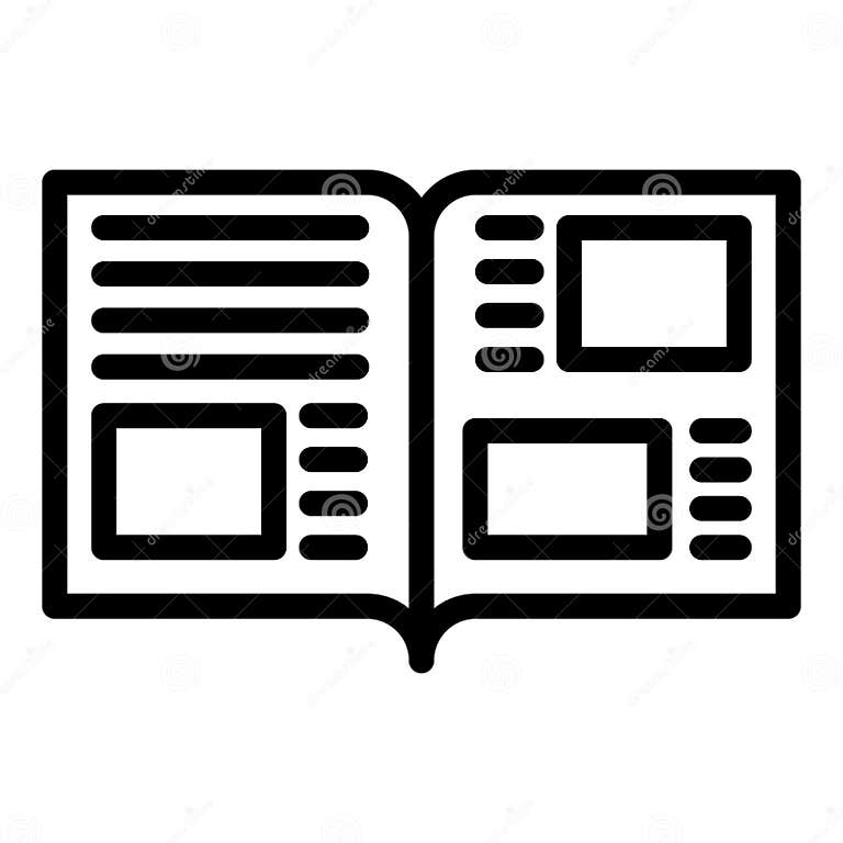 Technical Data Icon, Outline Style Stock Vector - Illustration of thin ...