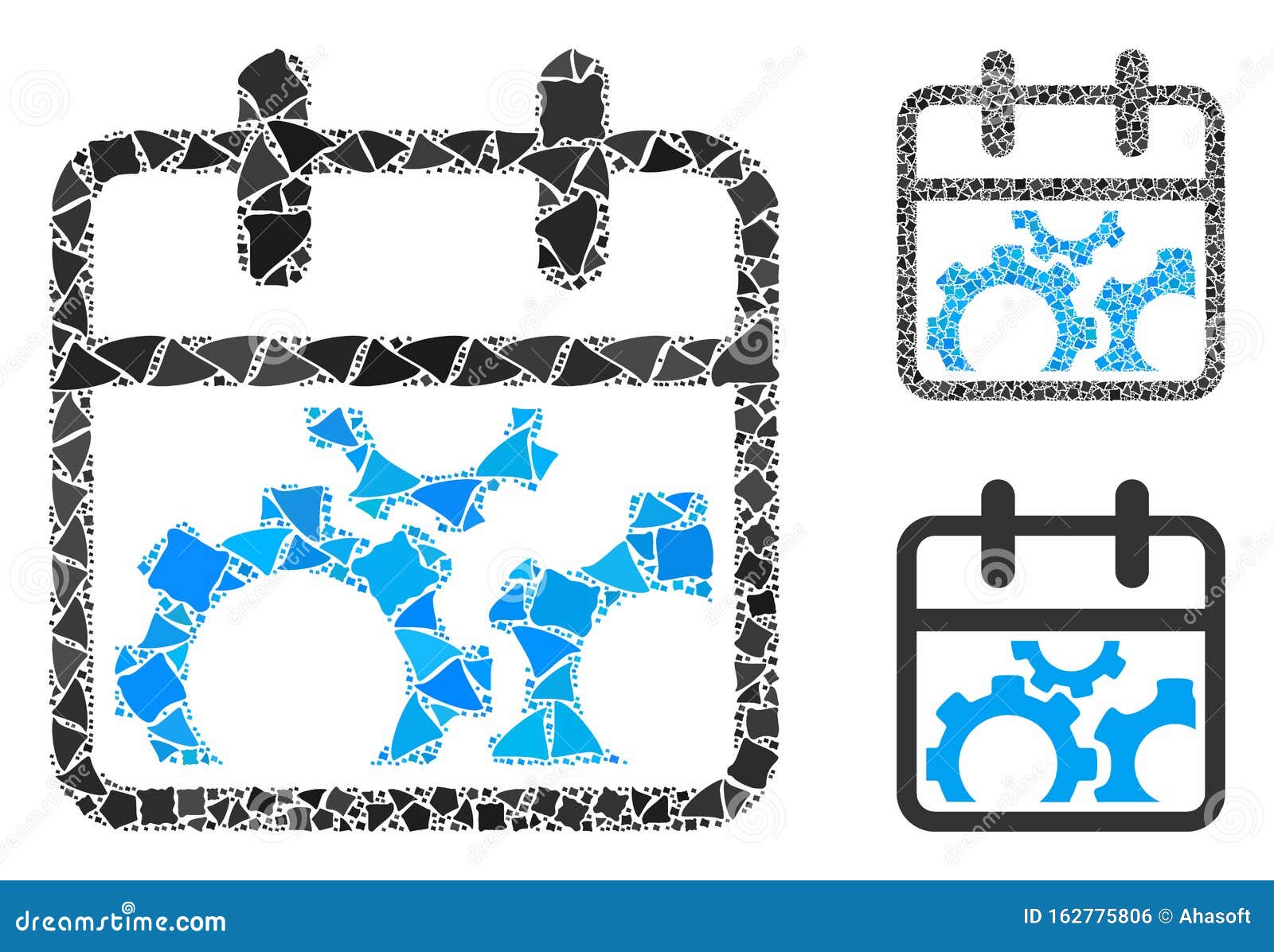 Technical Day Composition Icon of Rugged Elements Stock Illustration ...