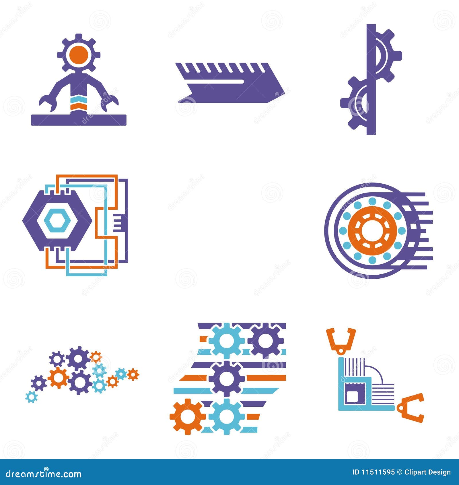 Technical Design Elements Set Stock Illustration - Illustration of tech ...