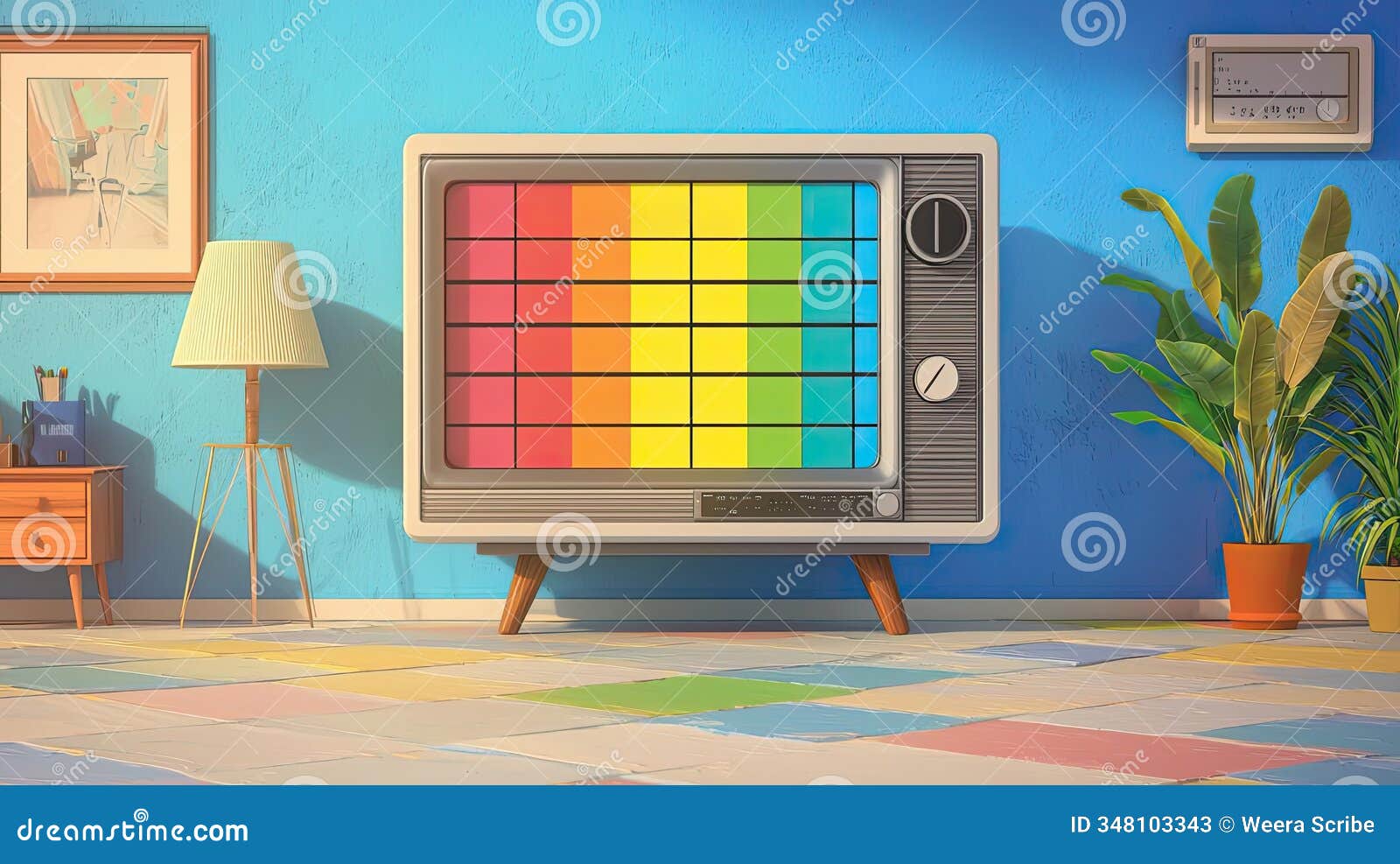 A Technical Difficulties Screen Inspired by Classic Analog TV Color ...