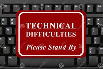 Technical Difficulties Sign on Keyboard Stock Photo - Image of apology ...