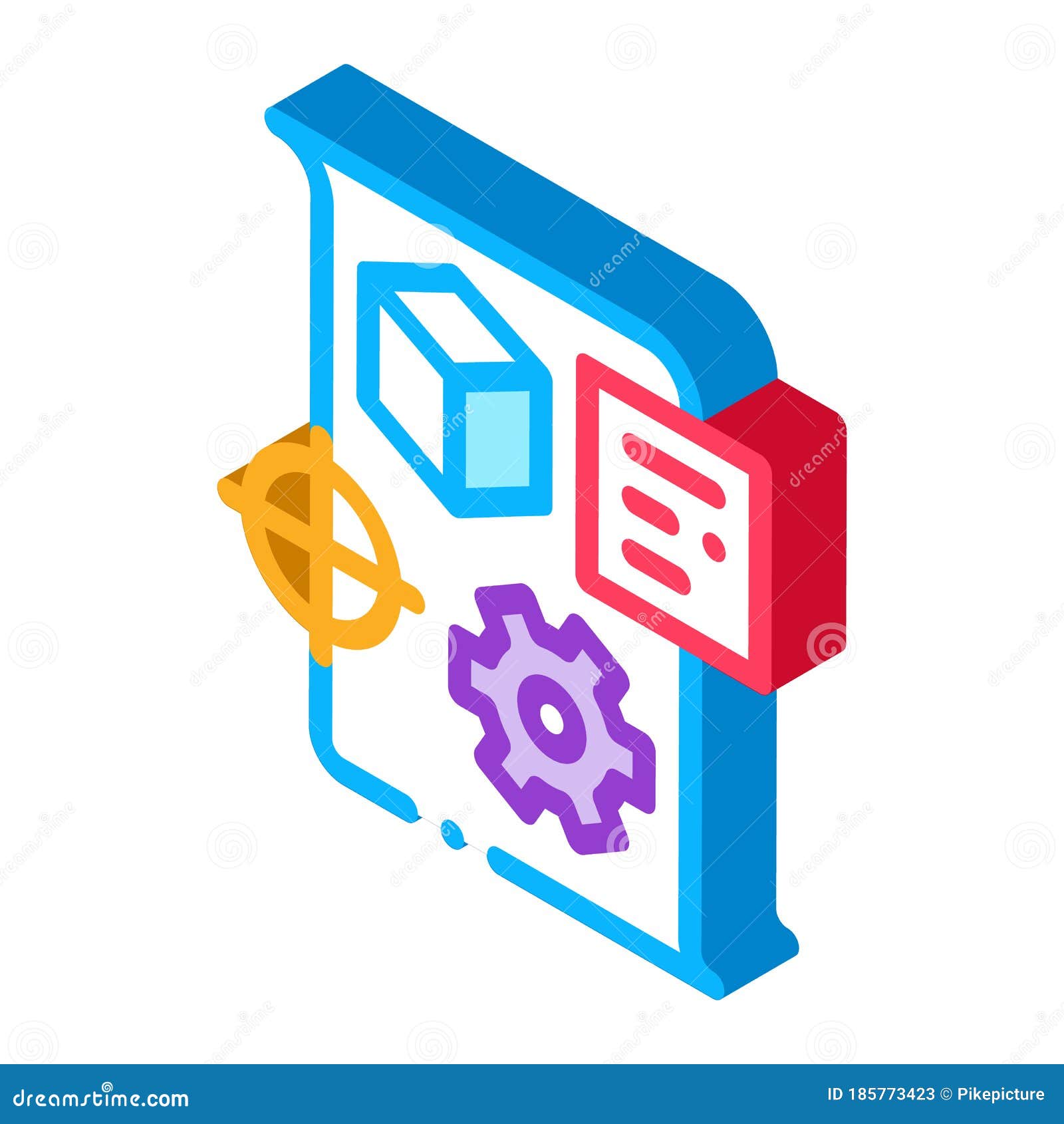 Technical Dispatch Isometric Icon Vector Illustration Stock Vector ...