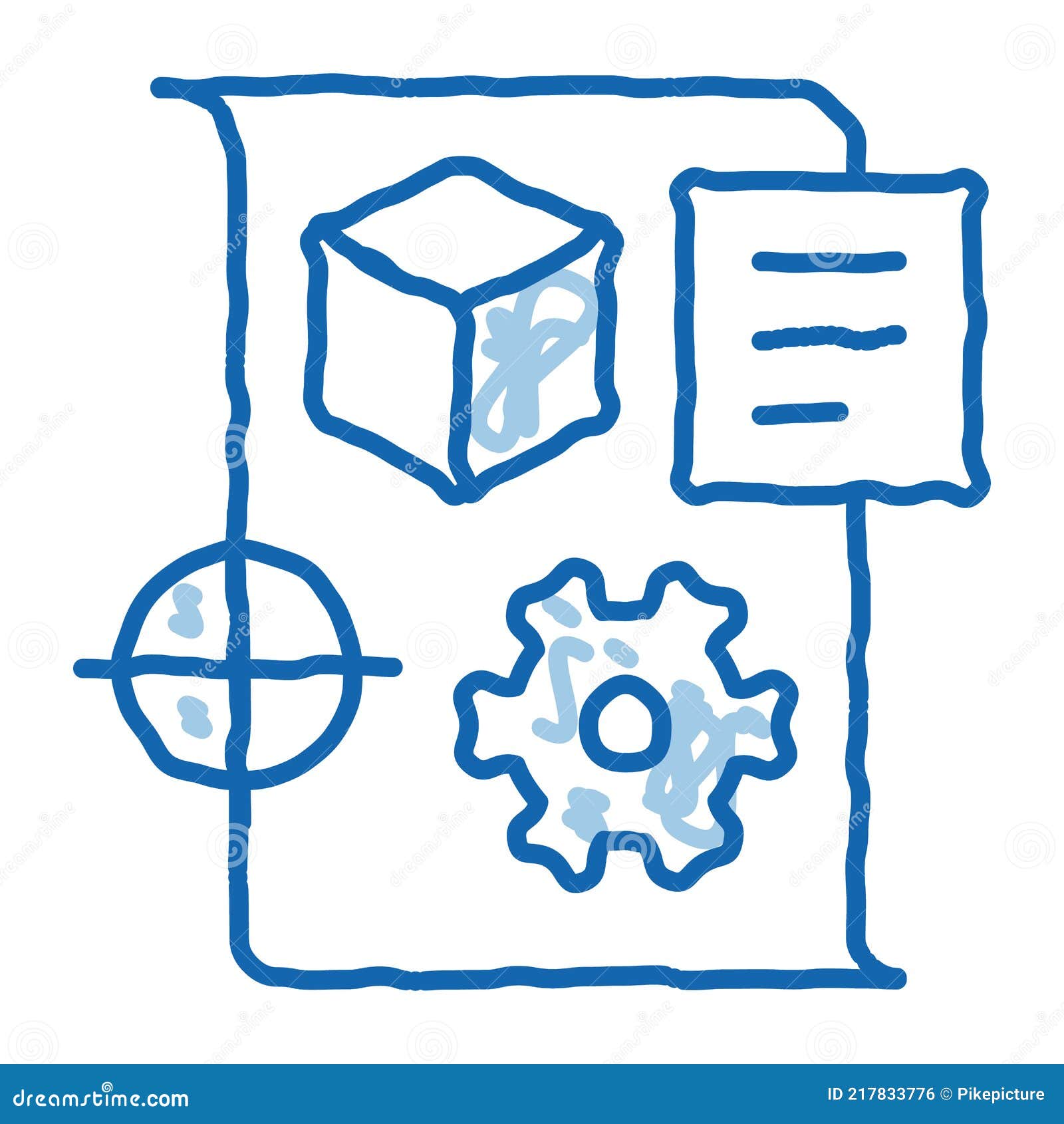Technical Dispatch Doodle Icon Hand Drawn Illustration Stock Vector ...