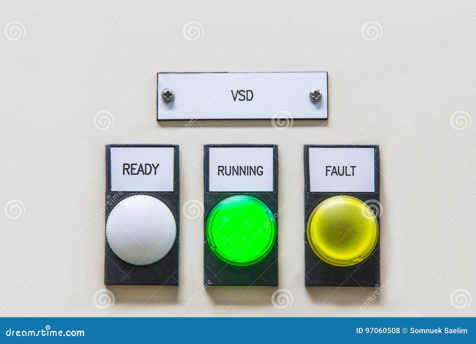 Technical Display on Control Panel with Electric Devices,light Stock ...