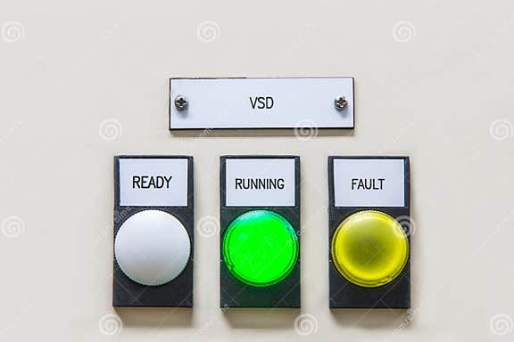 Technical Display on Control Panel with Electric Devices,light Stock ...
