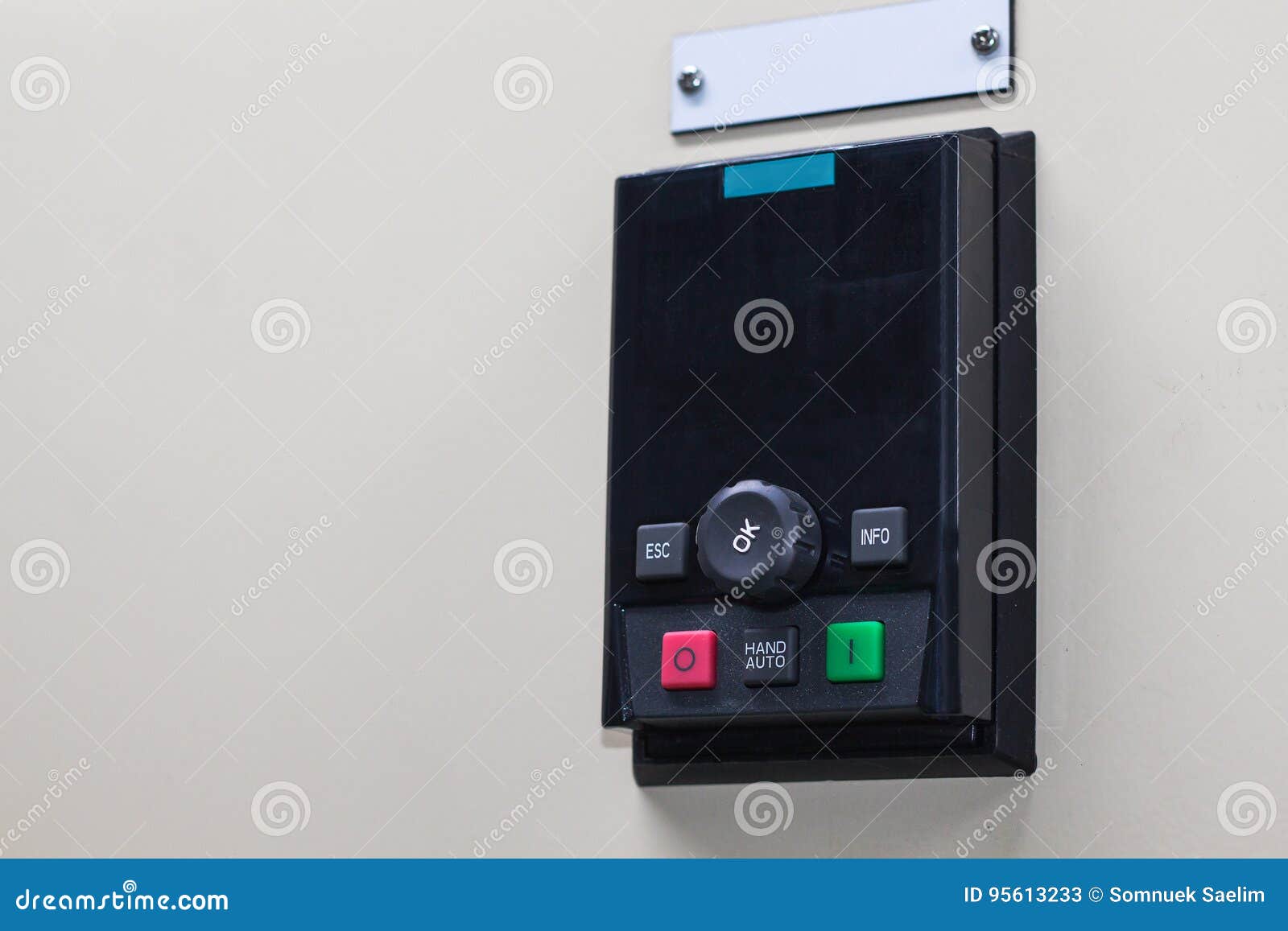 Technical Display on Control Panel with Electrical Equipment Devices ...