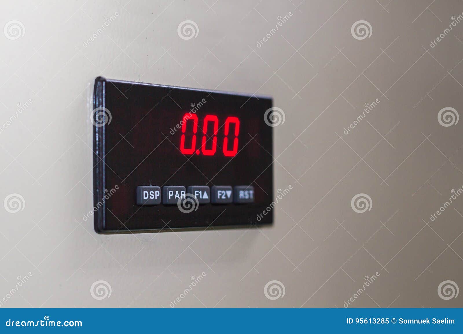 Technical Display on Control Panel with Electrical Equipment Devices ...