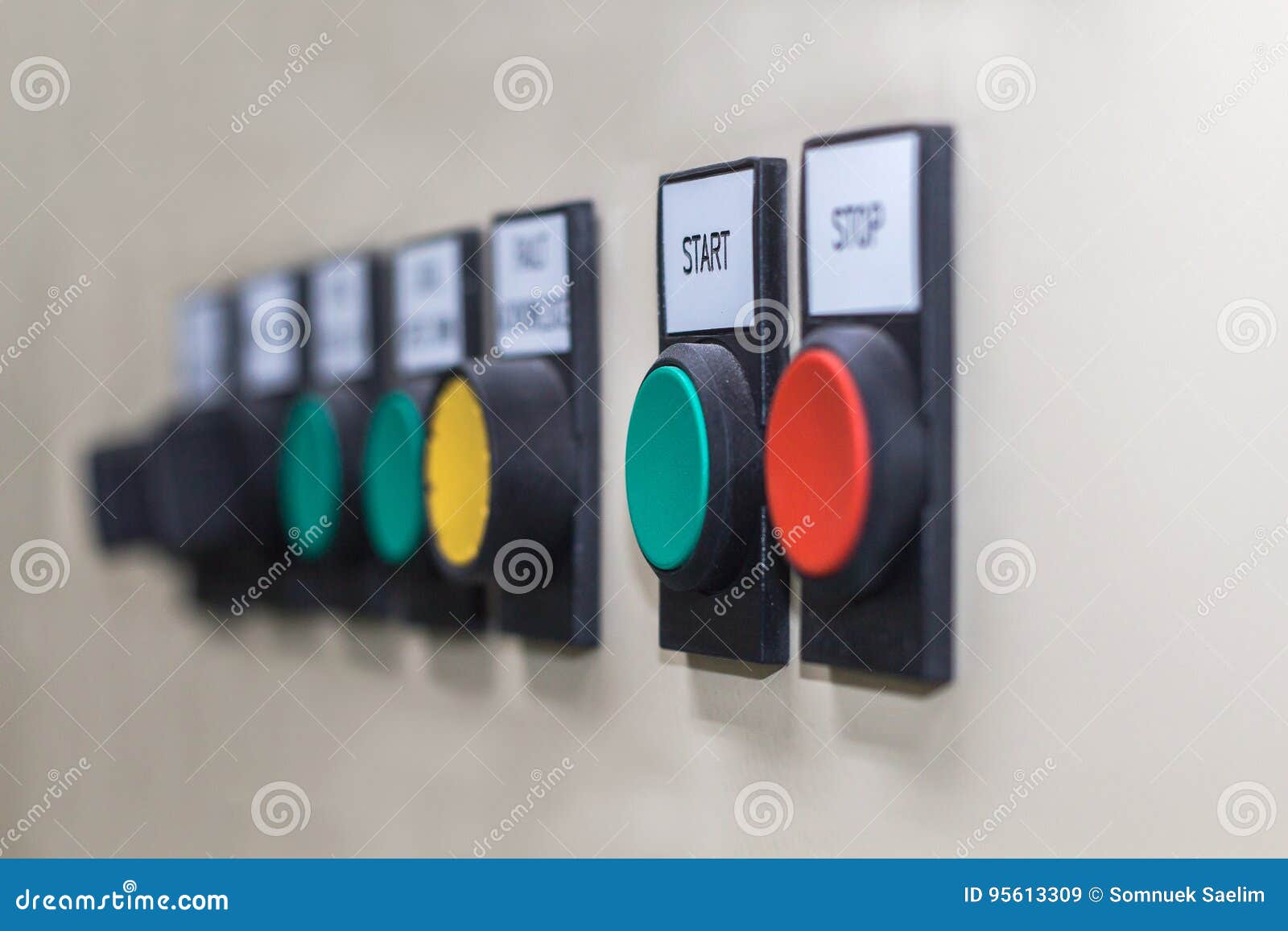 Technical Display on Control Panel with Electrical Equipment Devices ...