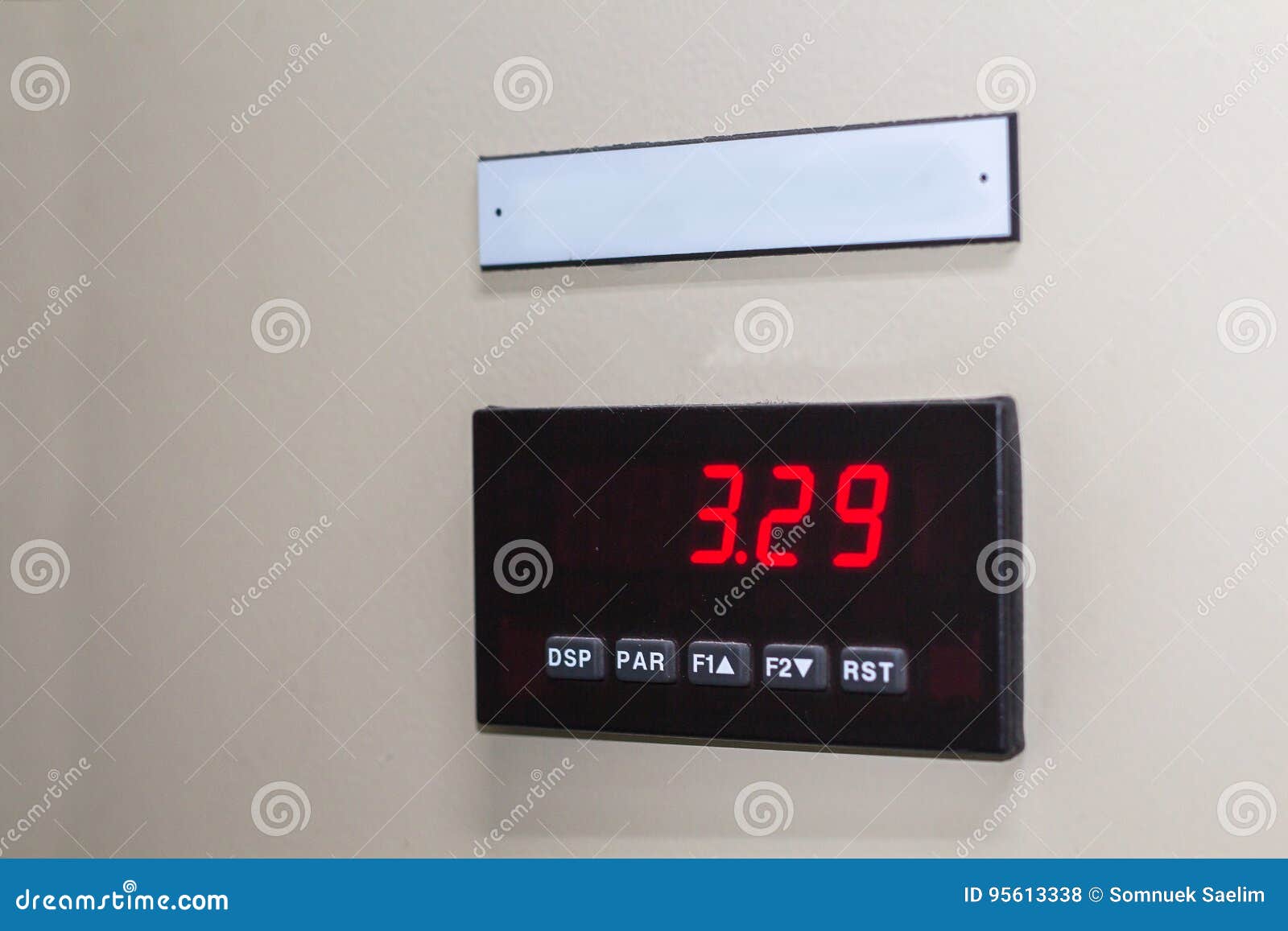 Technical Display On Control Panel With Electrical Equipment Devices ...