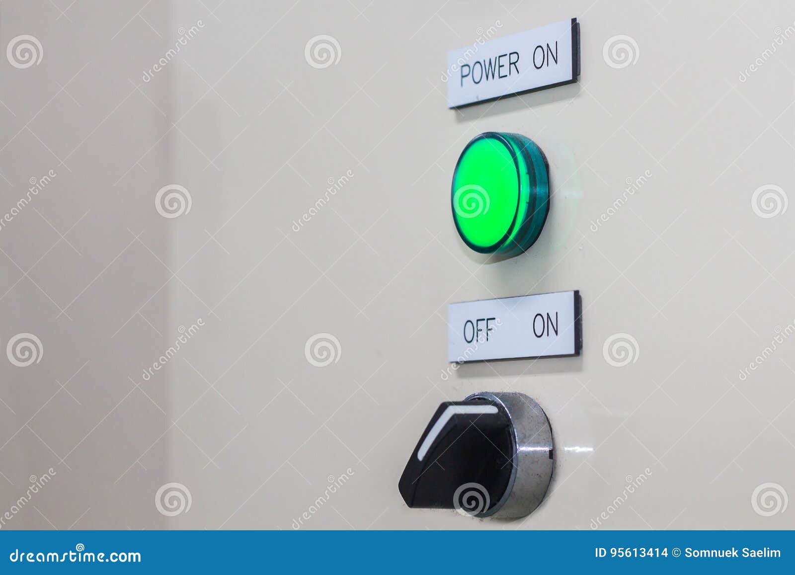 Technical Display on Control Panel with Electrical Equipment Devices ...