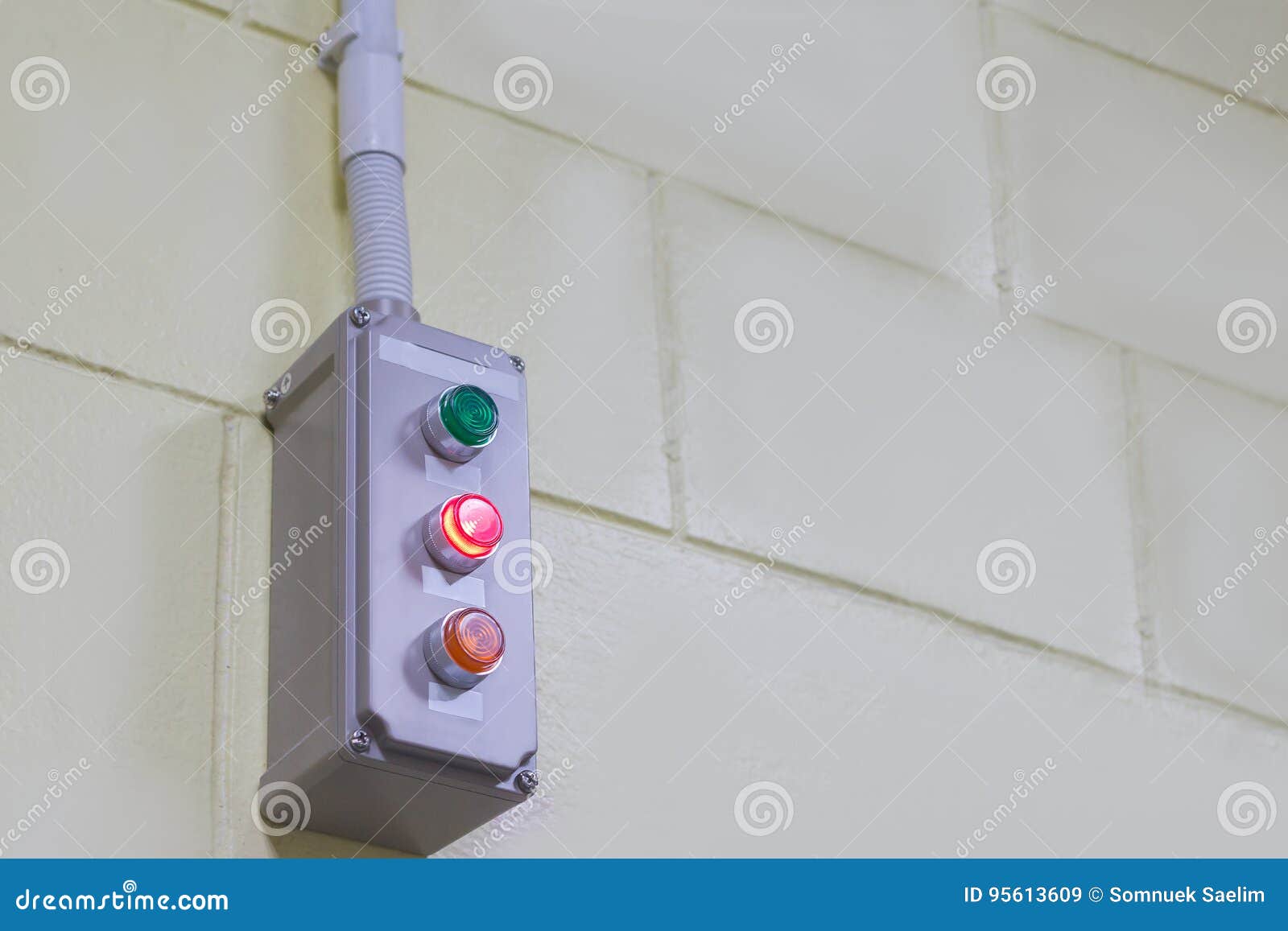 Technical Display On Control Panel With Electrical Equipment Devices ...