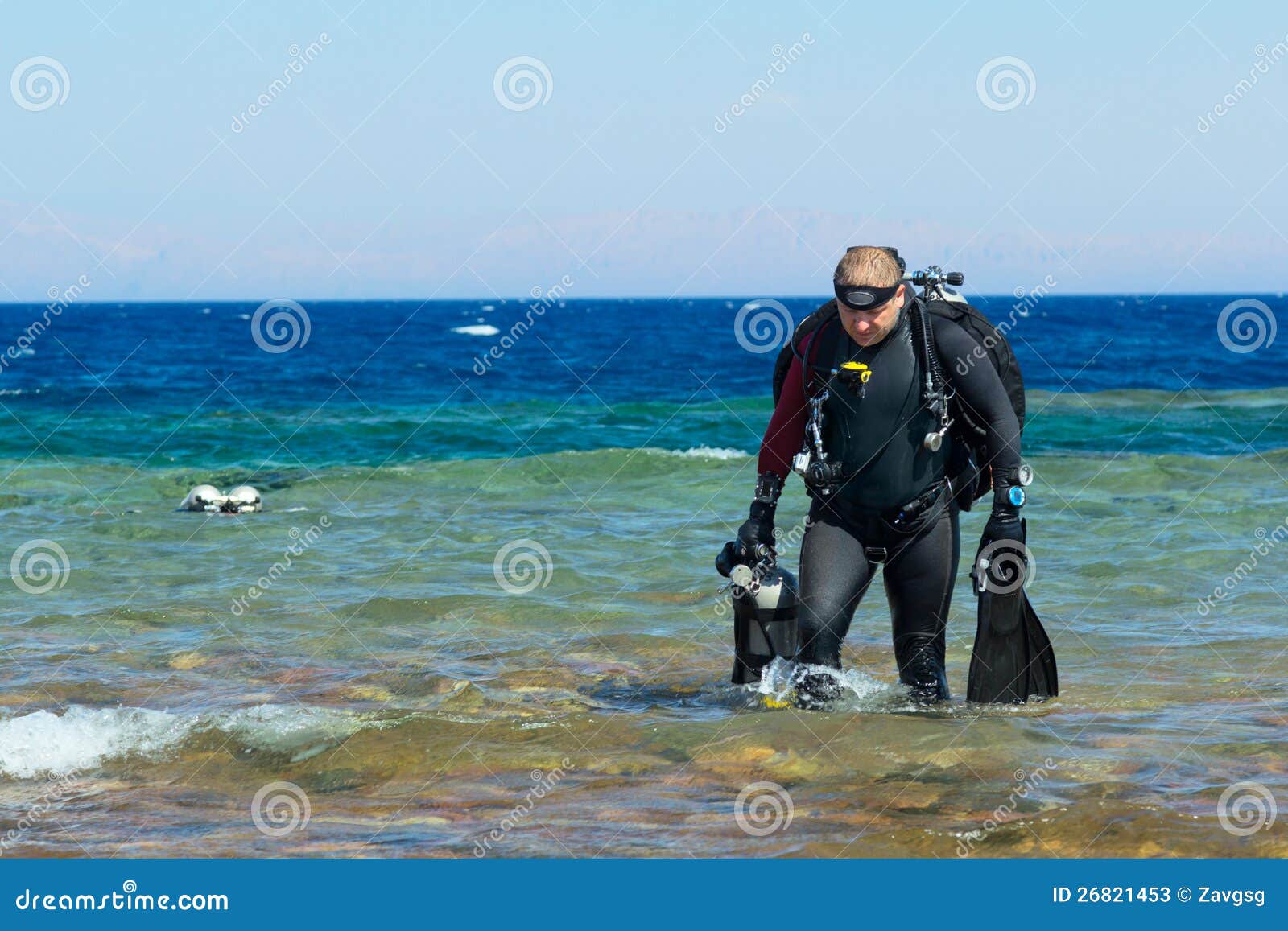 Technical Diver stock image. Image of rubber, cylinder - 26821453