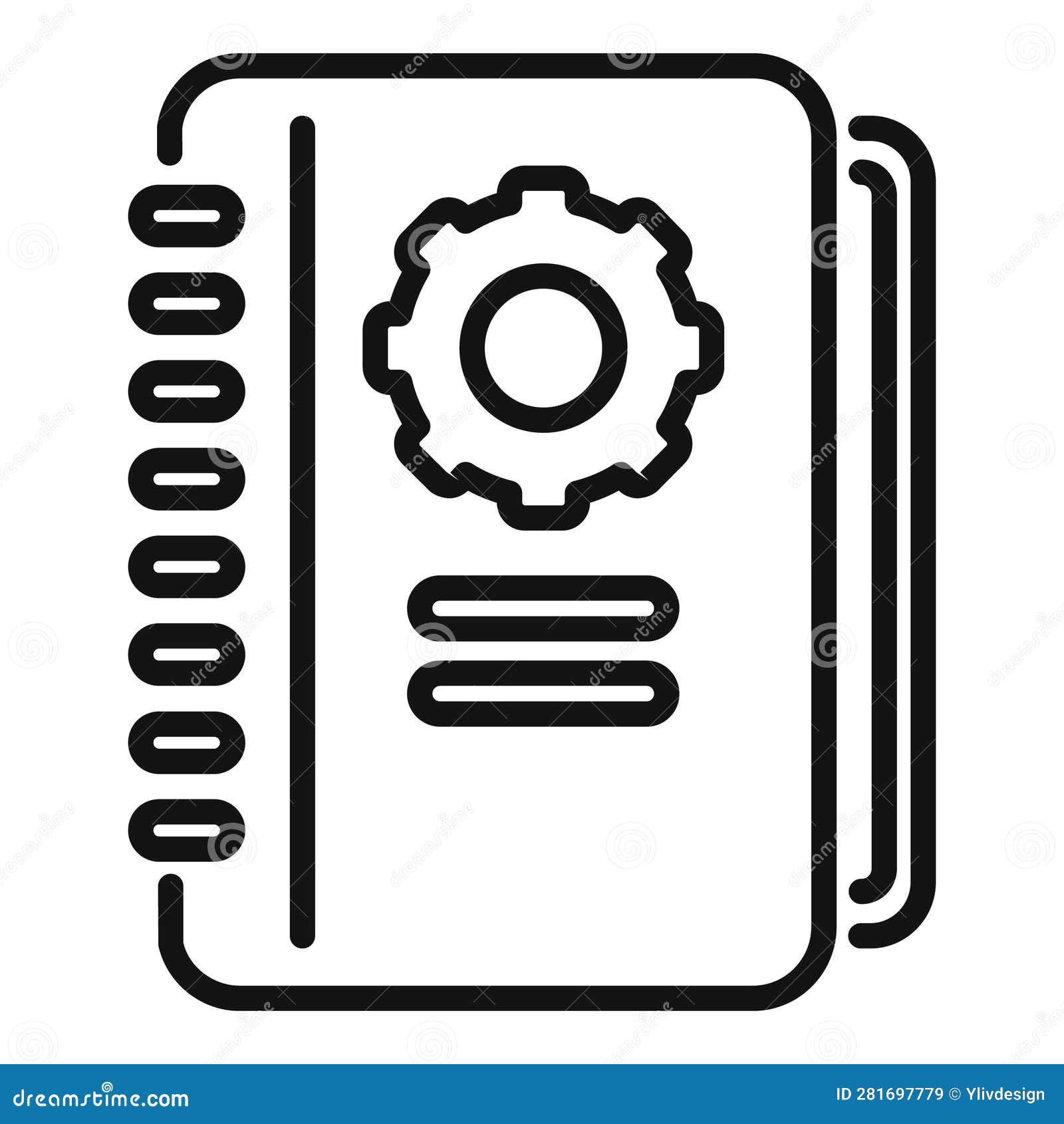 Technical Document Icon Outline Vector. Manual Paper Stock Vector ...