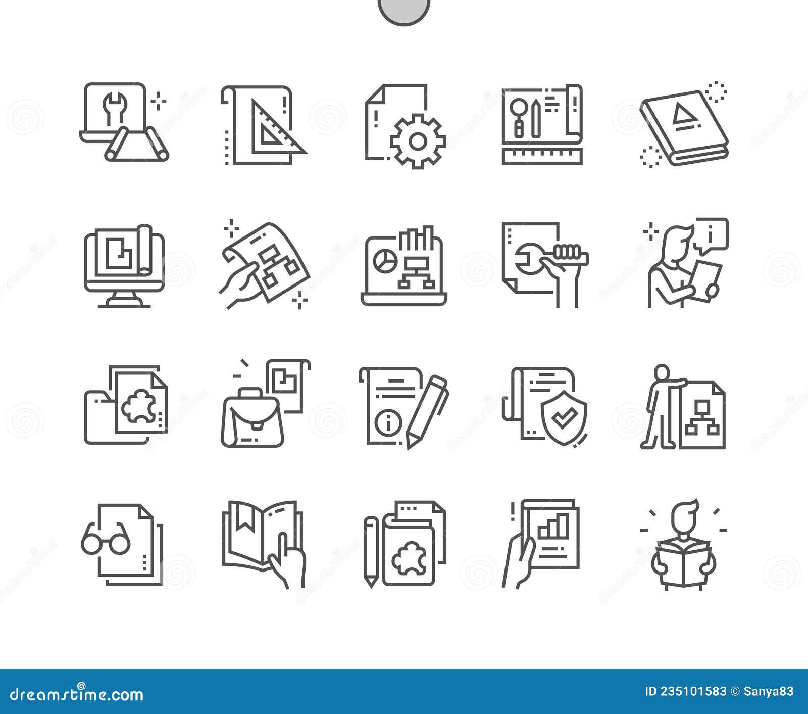 Technical Documentation. Technical File. Worker. Stock Vector ...
