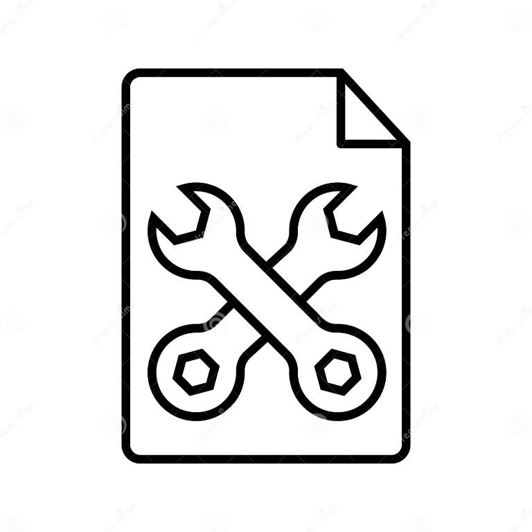 Technical Documentation Icon Vector. Manual Illustration Sign ...
