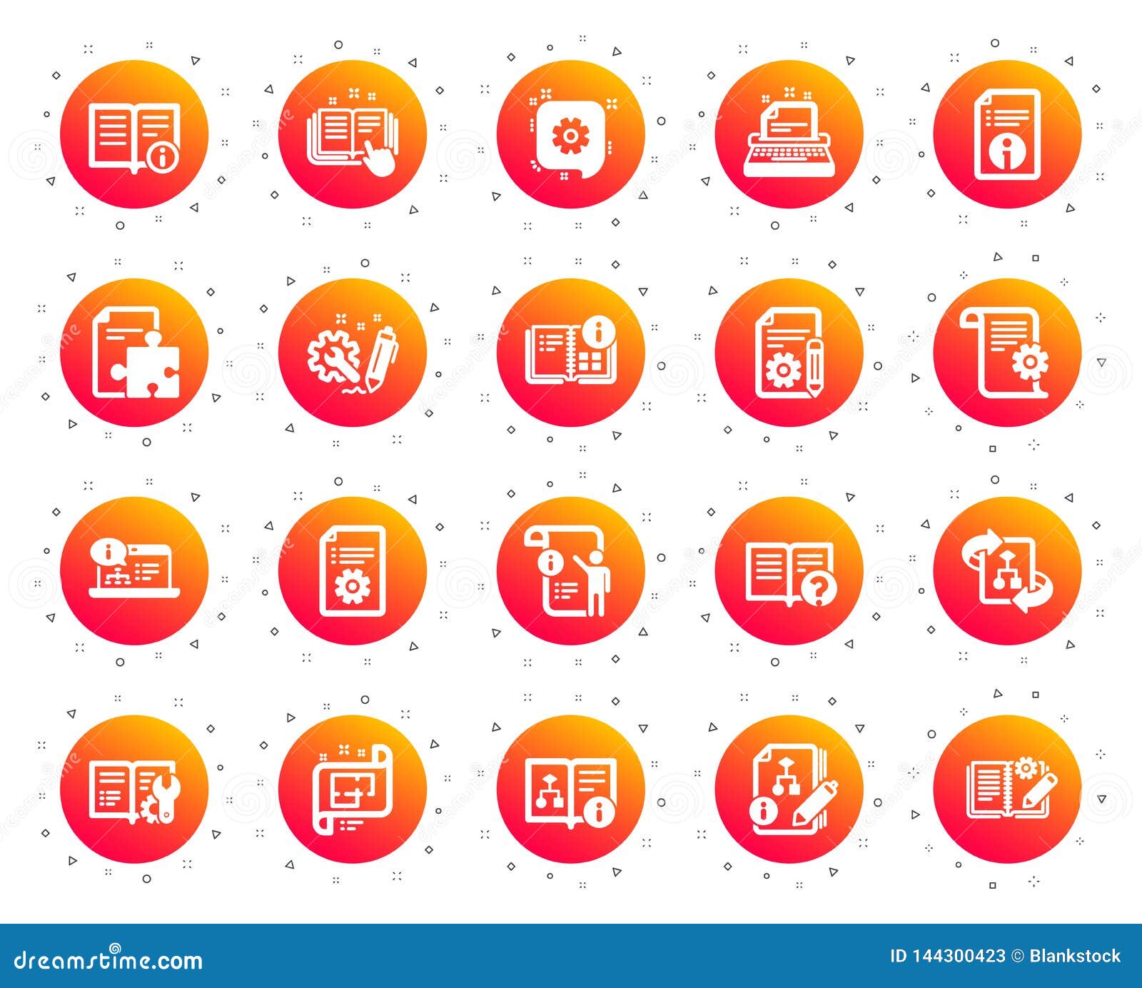 Technical Documentation Icons. Set of Instruction, Plan and Manual. Vector Stock Vector ...