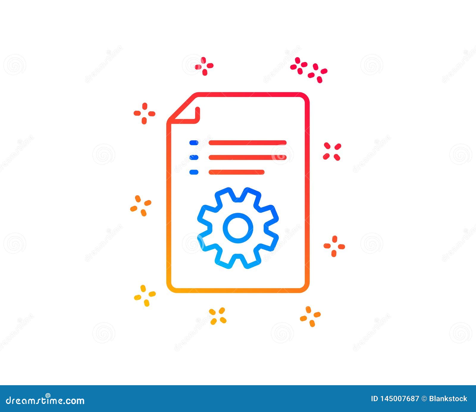 Technical Documentation Line Icon. Instruction Sign. Vector Stock ...