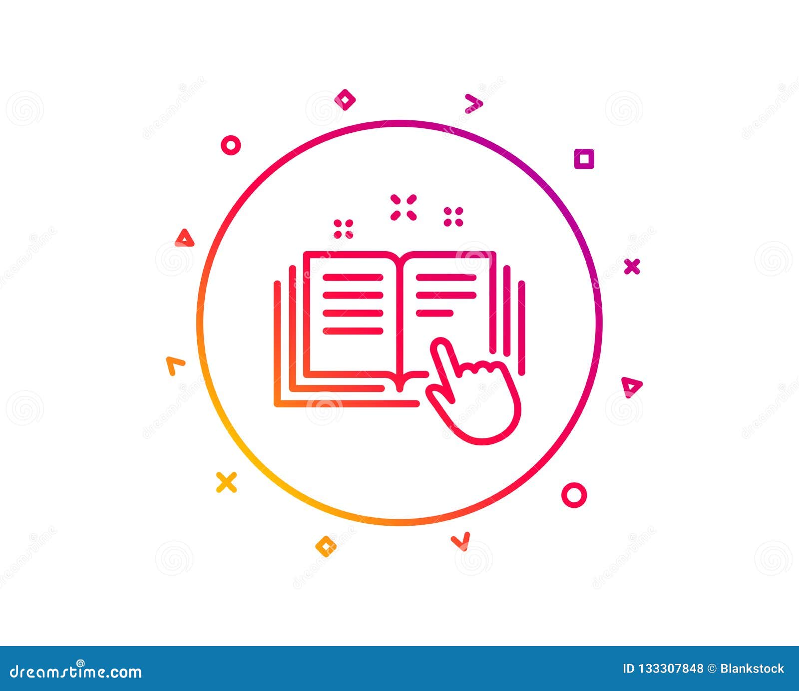 Technical Documentation Line Icon. Instruction Sign. Vector Stock Vector - Illustration of help ...