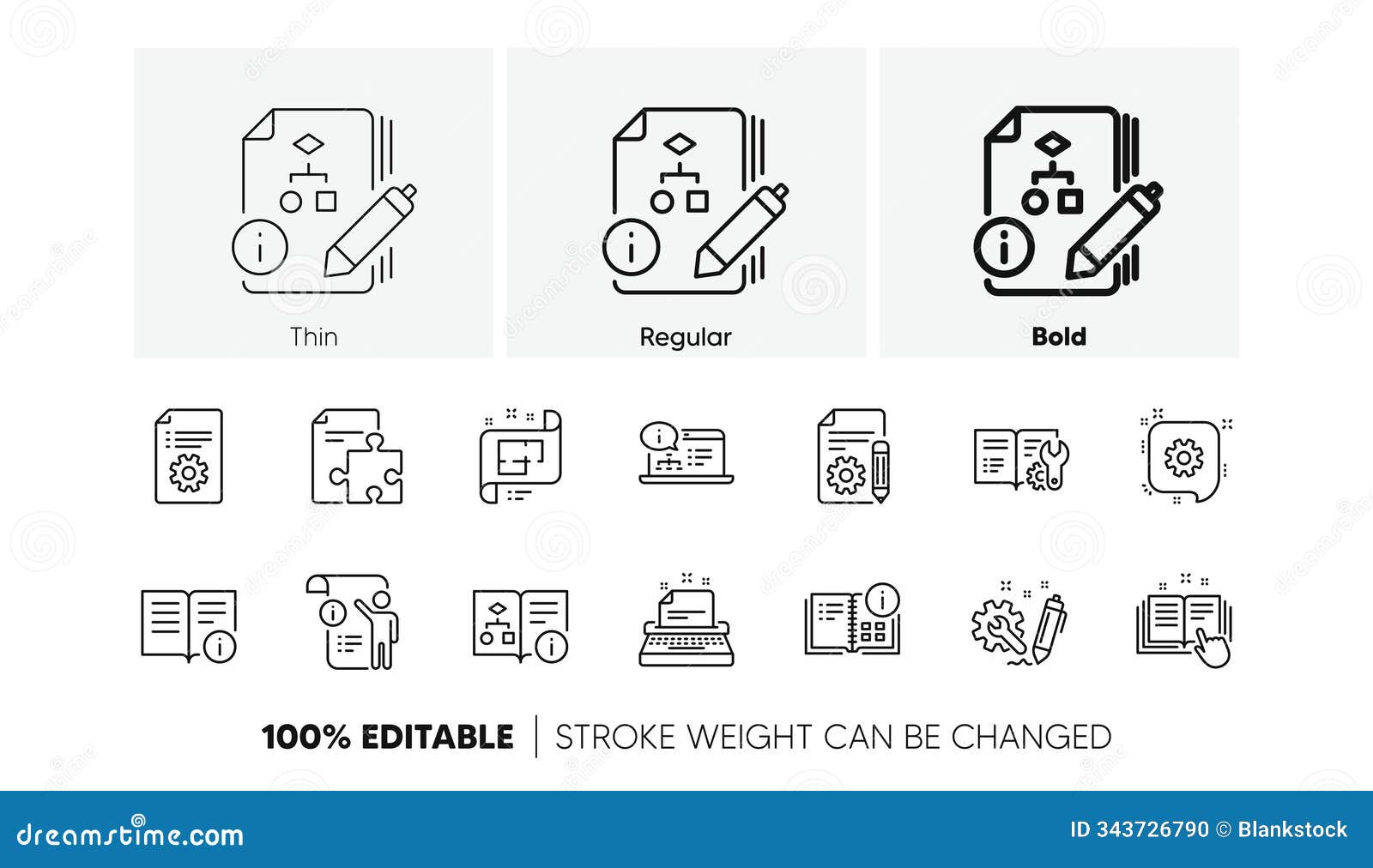 Technical Documentation Icon Vector. Manual Illustration Sign ...