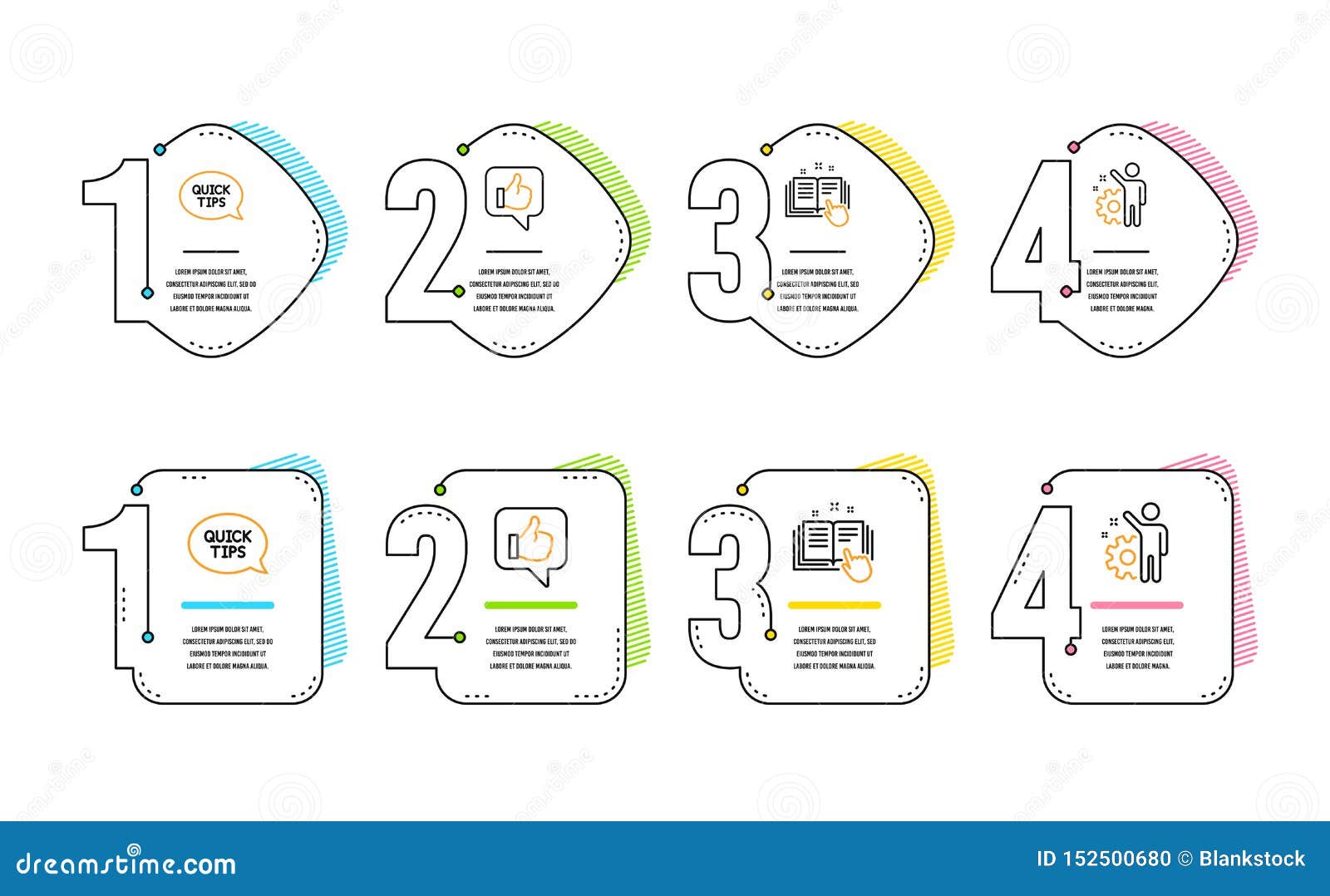Technical Documentation, Quickstart Guide and Like Icons Set. Employee Sign. Manual, Helpful ...
