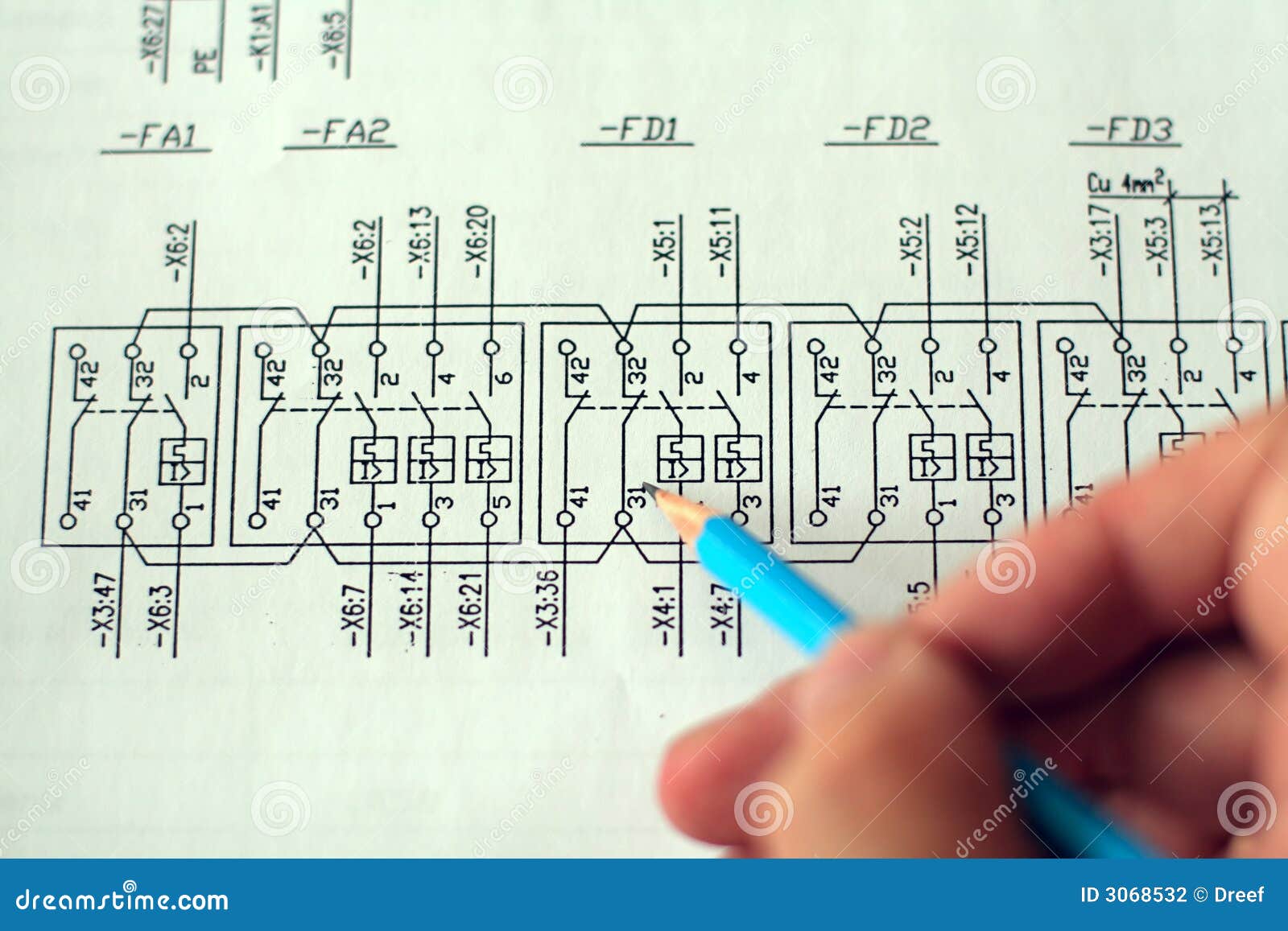 Technical draft stock photo. Image of plot, circuitry - 3068532