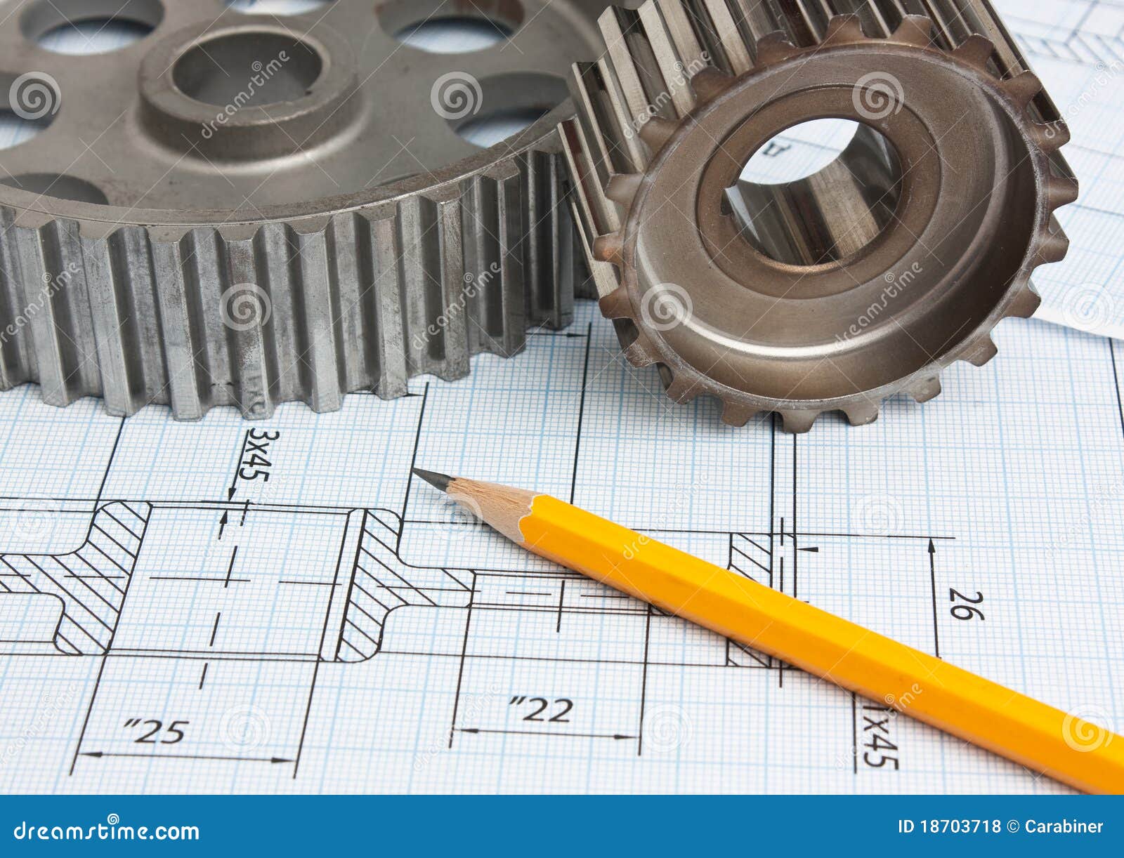 Technical drawing stock photo. Image of delineation, project - 18703718