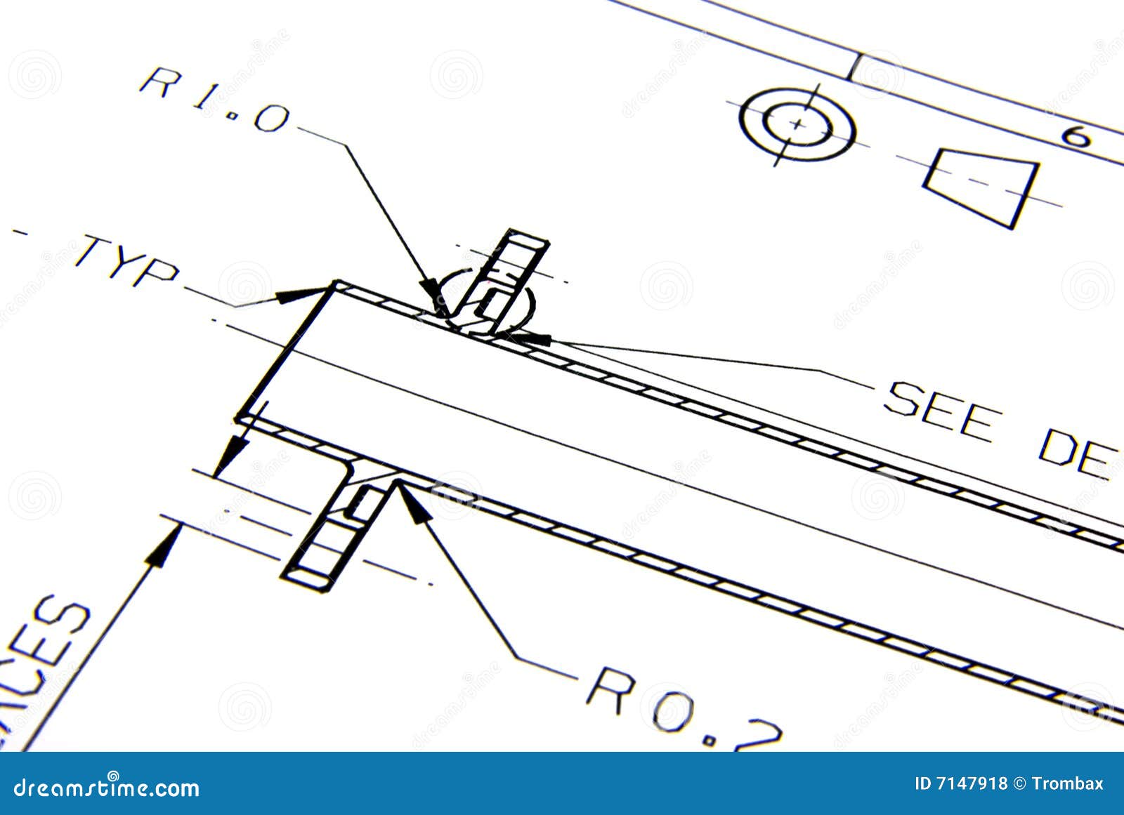 Technical drawing stock photo. Image of fabricate, instructions - 7147918