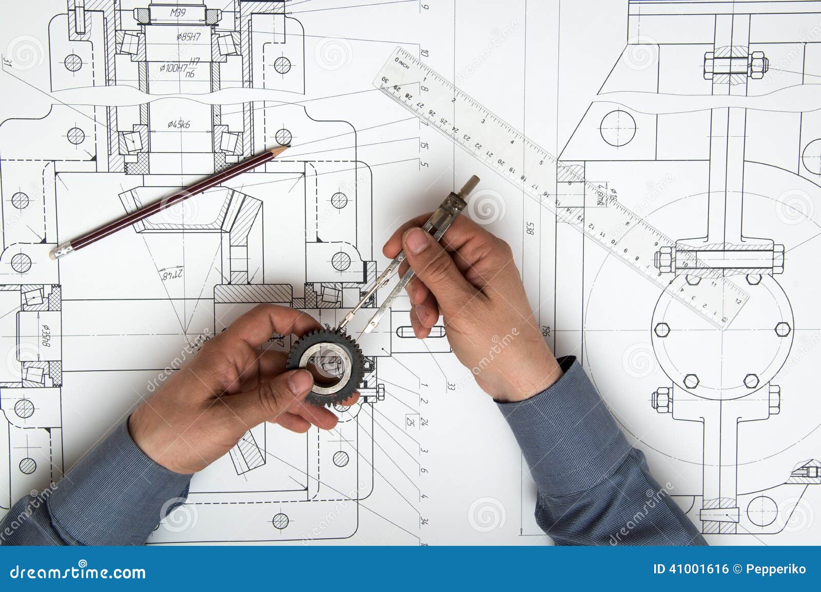 Technical drawing stock photo. Image of idea, design - 41001616